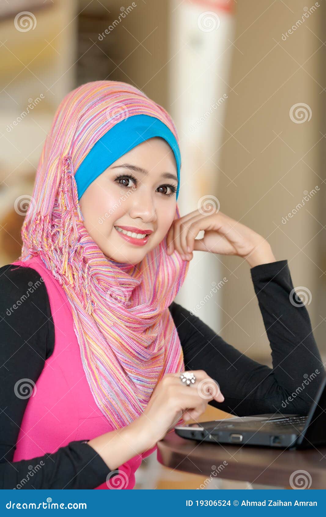 Portrait of the Young Muslim Women Stock Photo - Image of malaysian ...