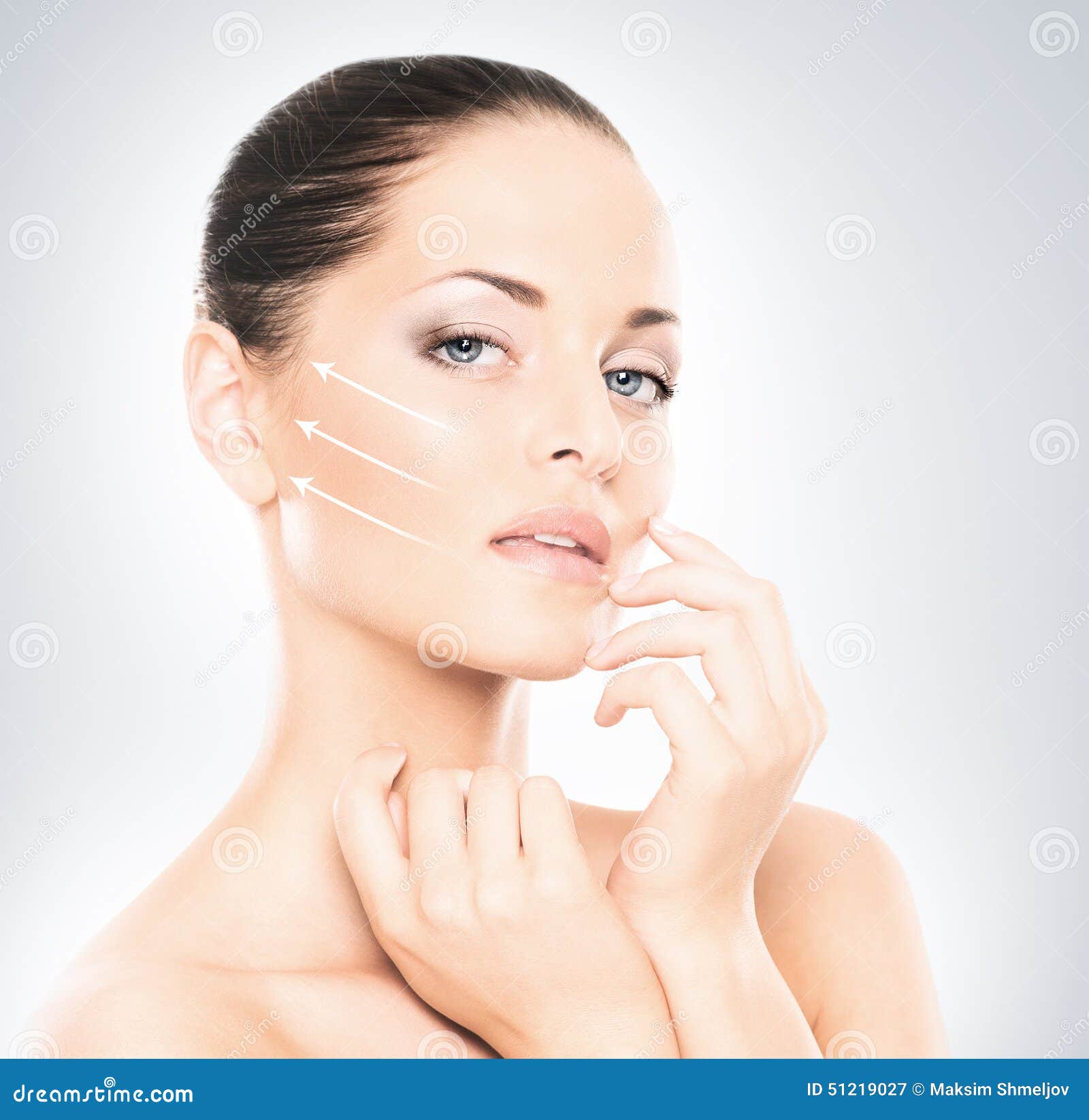 Portrait Of A Young Naked Woman In Makeup Stock Image Image Of Female