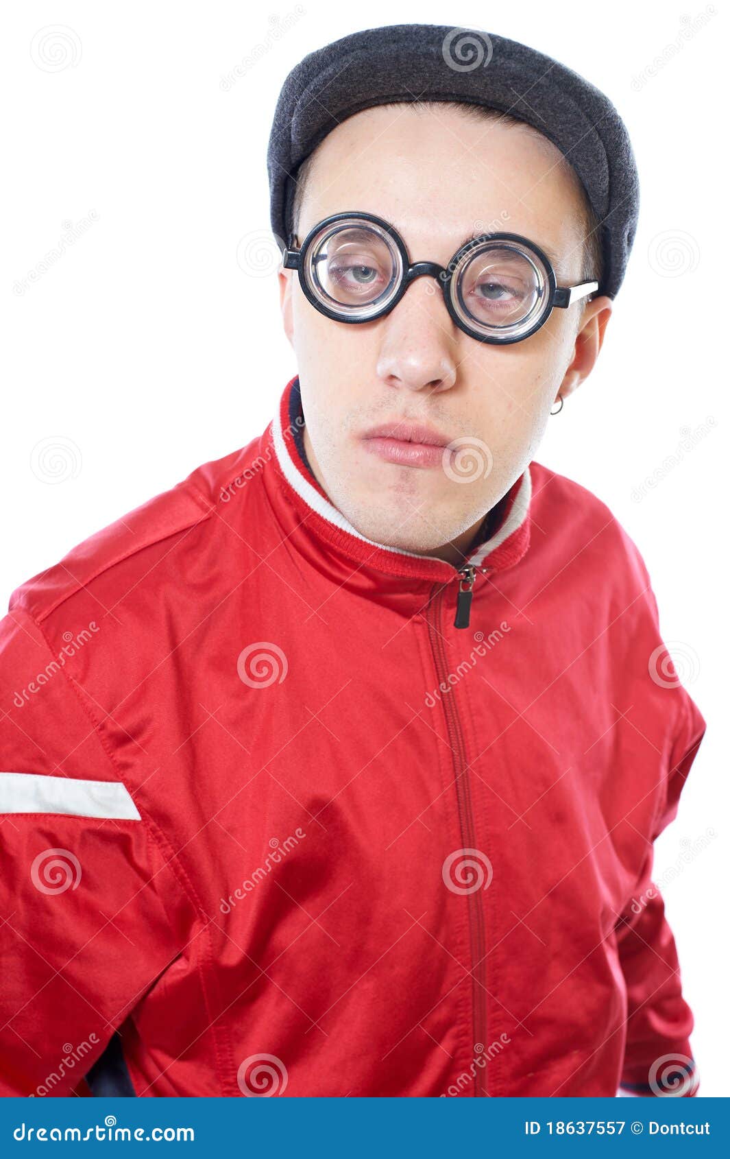 Portrait of a young nerd stock image. Image of eyes, clever - 18637557