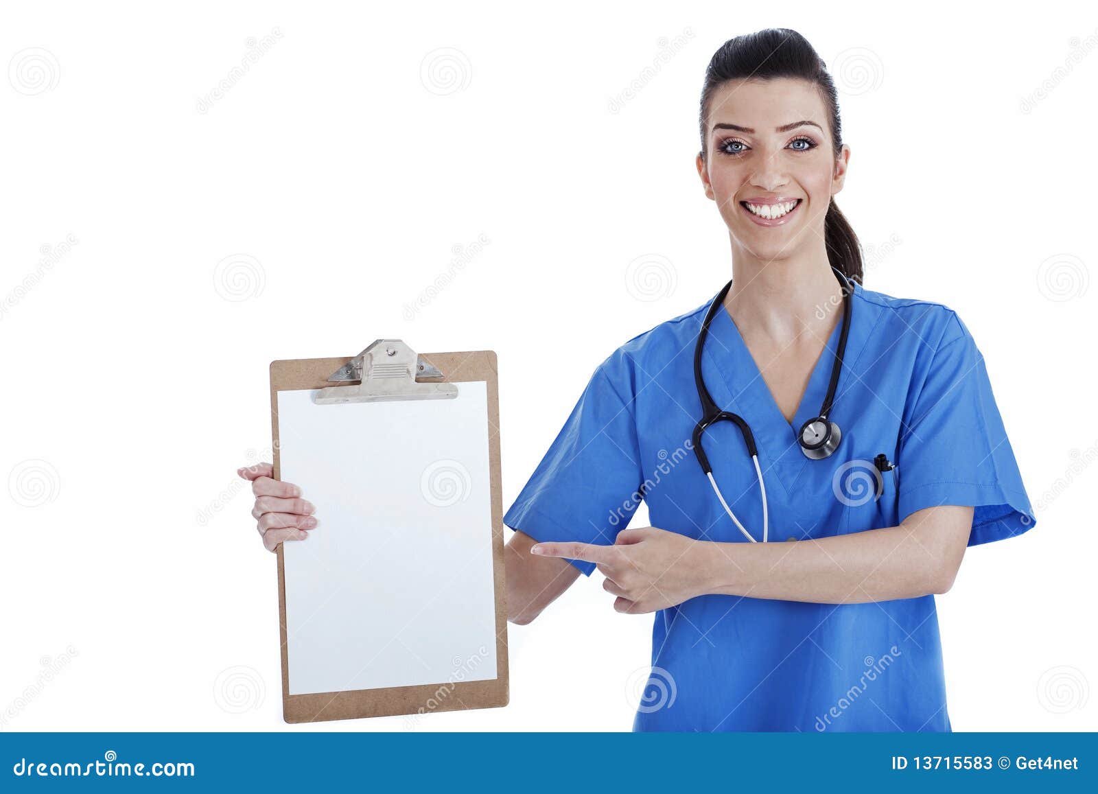Portrait of Young Nurse Pointing Blank Clipboard Stock Image - Image of ... Portrait of Young Nurse Pointing Blank Clipboard Stock Image - Image of ...