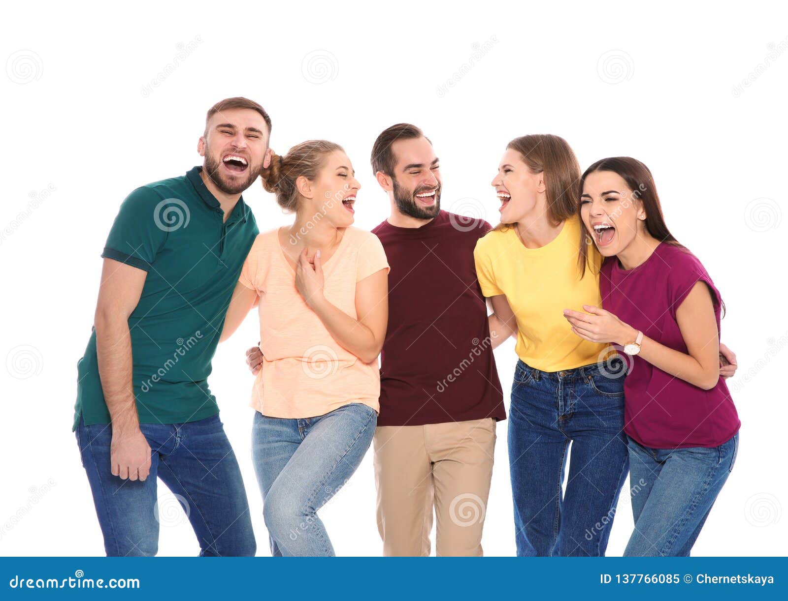 Laughing People. Positive Human Emotions. Embarrassed Attractive ...