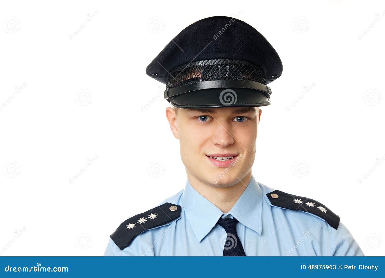 Portrait of Young Policeman Stock Image - Image of male, person: 48975963