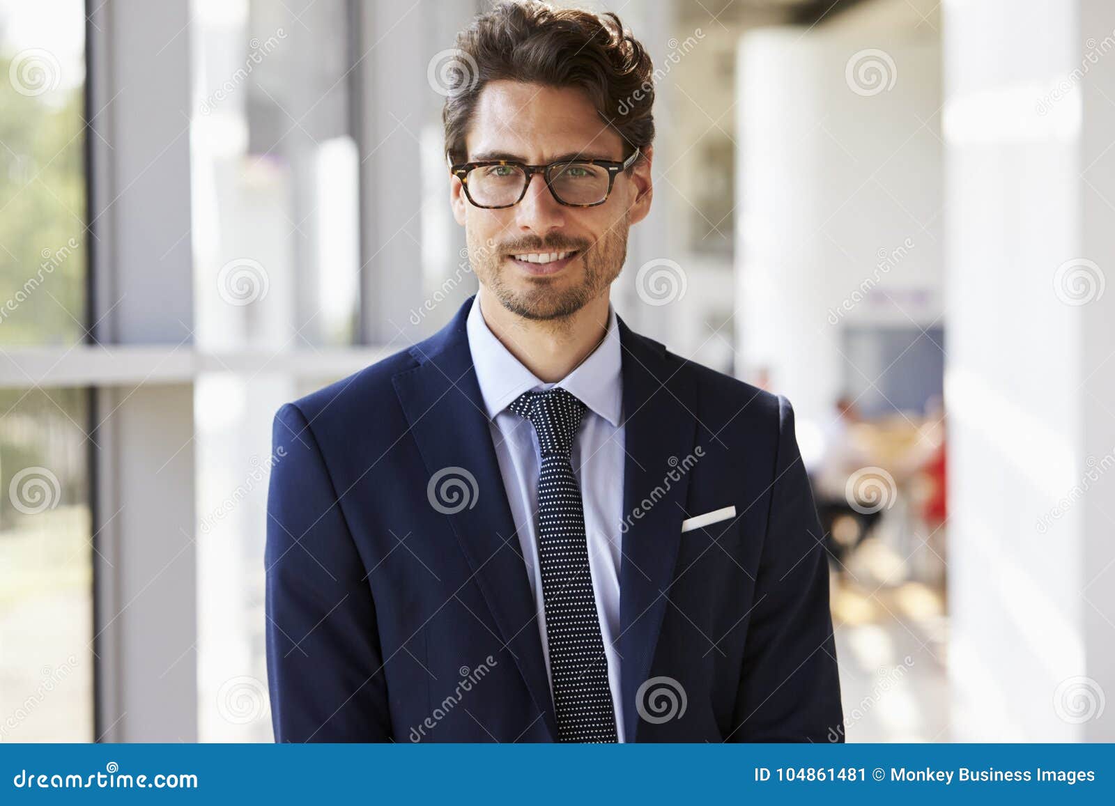 Portrait of Young Professional Man in Suit Stock Image - Image of ...
