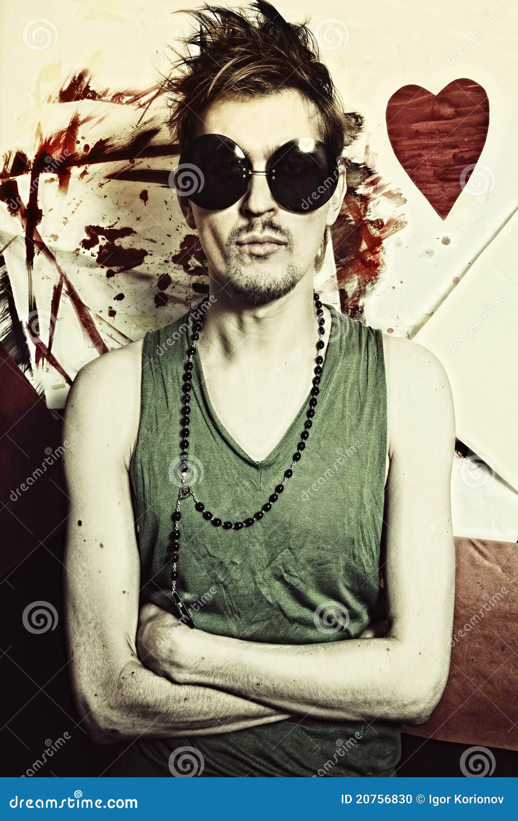 Young Punk Rock Girl Singing And Playing Guitar Stock Photography ...