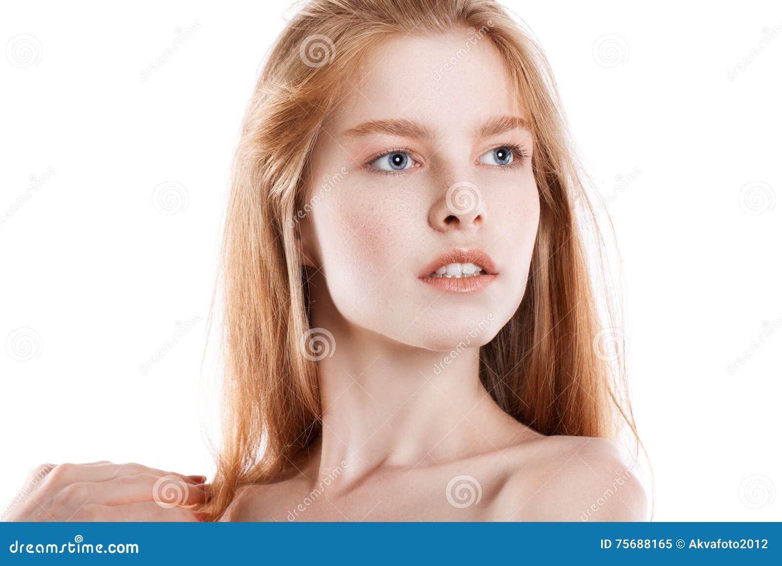 Portrait Of A Young Red Haired Girl Stock Image Image Of Background