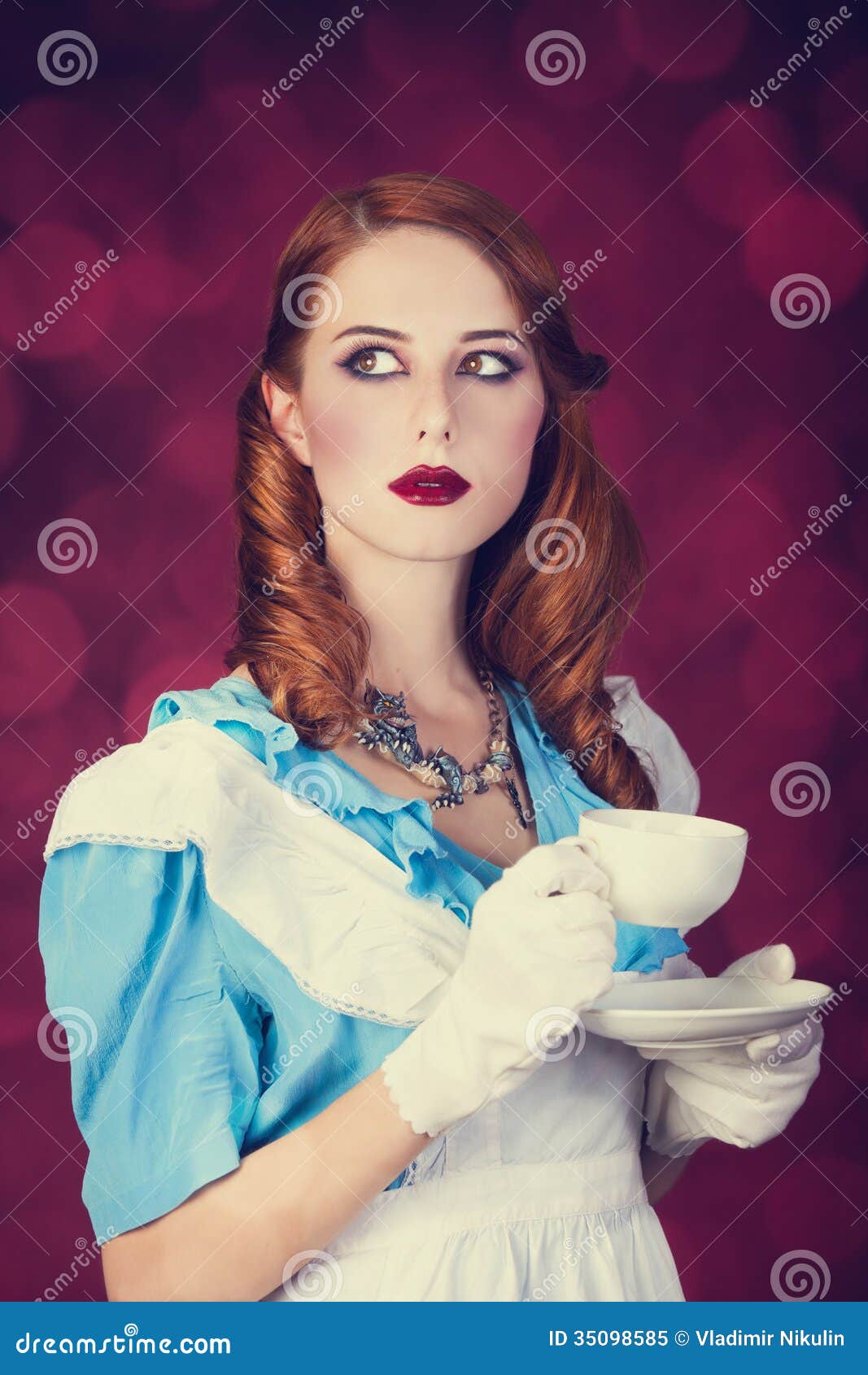 Portrait Of A Young Redhead Woman Stock Image Image Of Magic