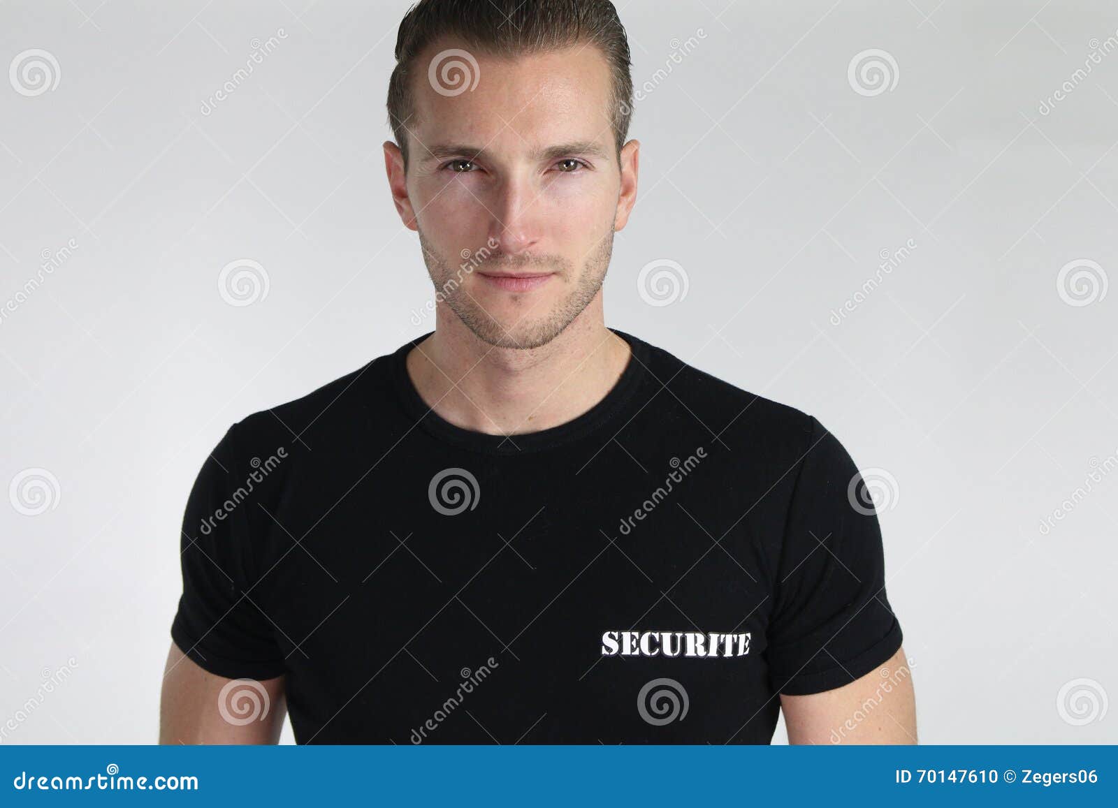 Portrait Of A Young Security Guard Stock Photo - Image of portrait ...
