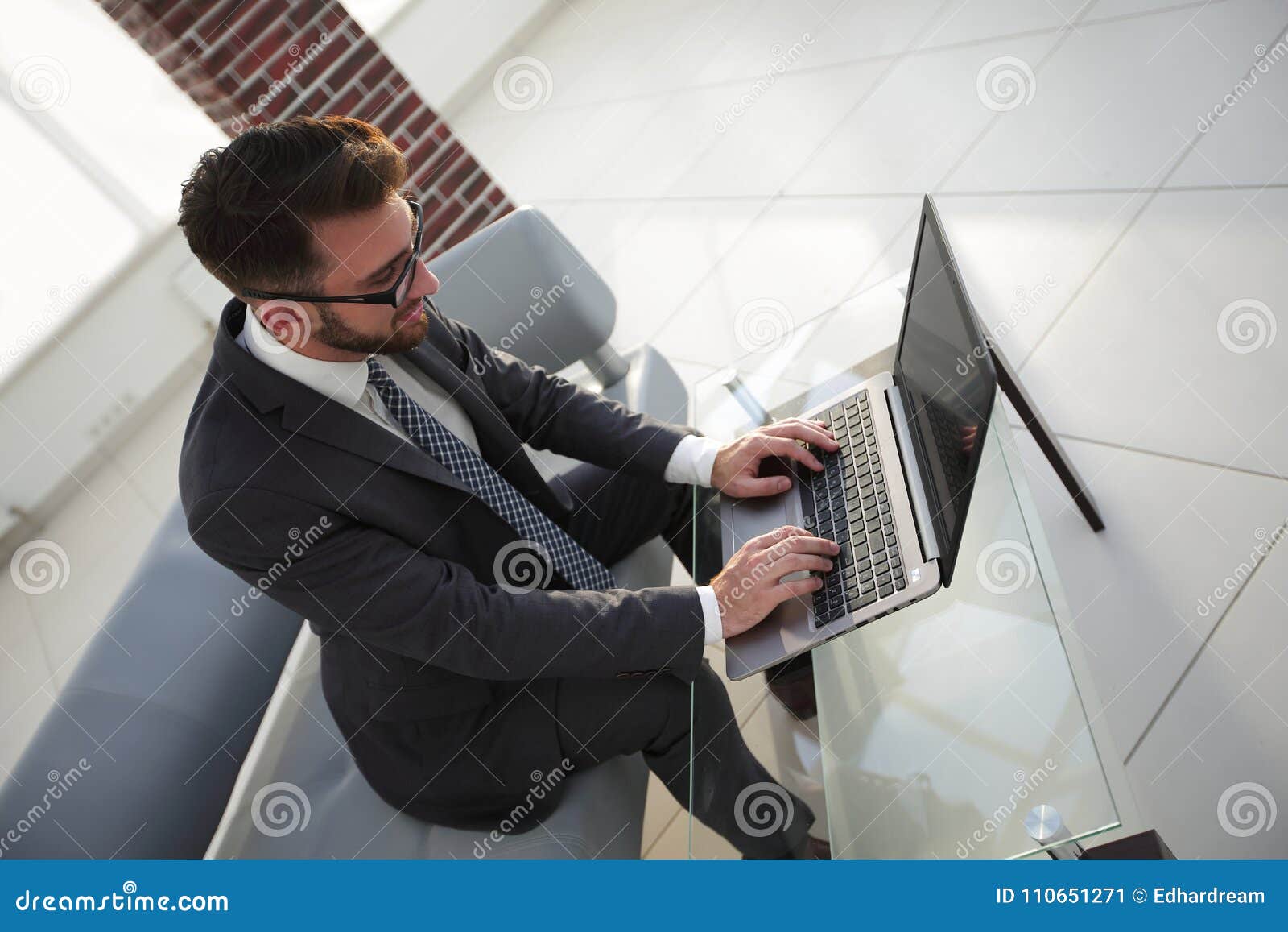 Concentrated Professional it Developer with Laptop Stock Image - Image ...