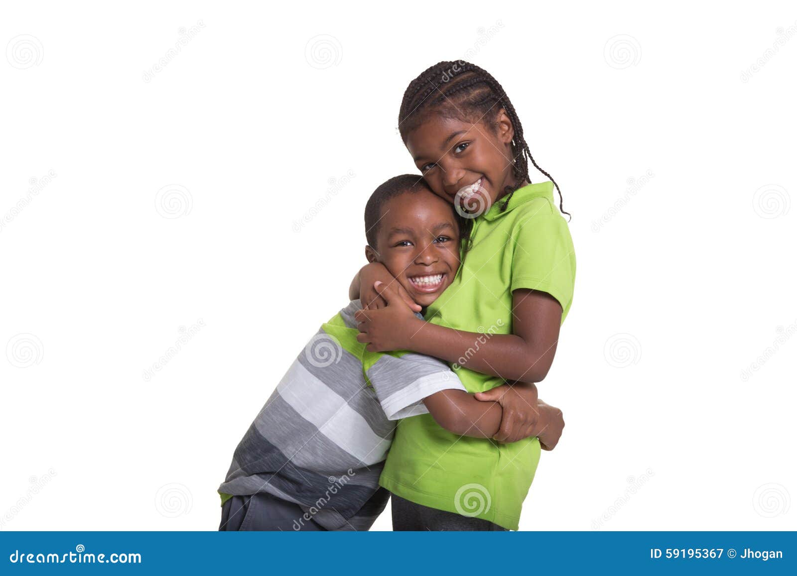 Portrait of 2 Young Siblings Stock Image - Image of love, copy: 59195367