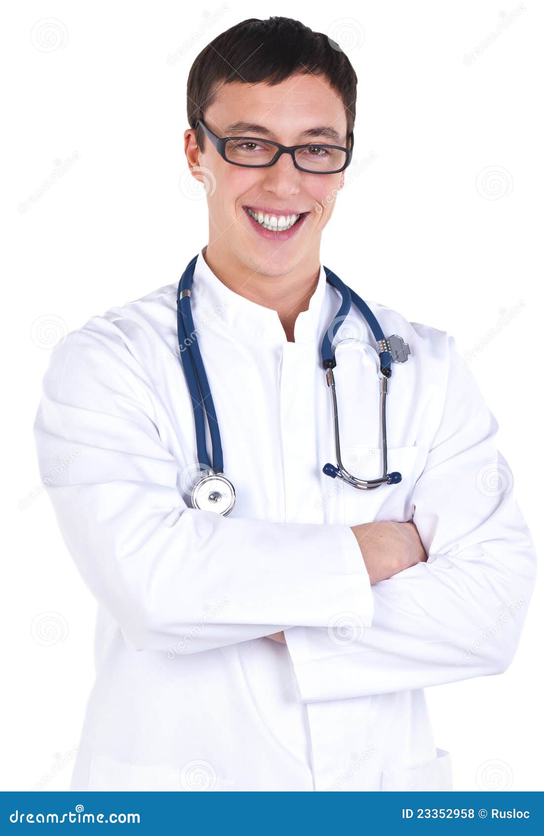 Portrait of a Young Smiling Doctor Stock Photo - Image of nurse ...