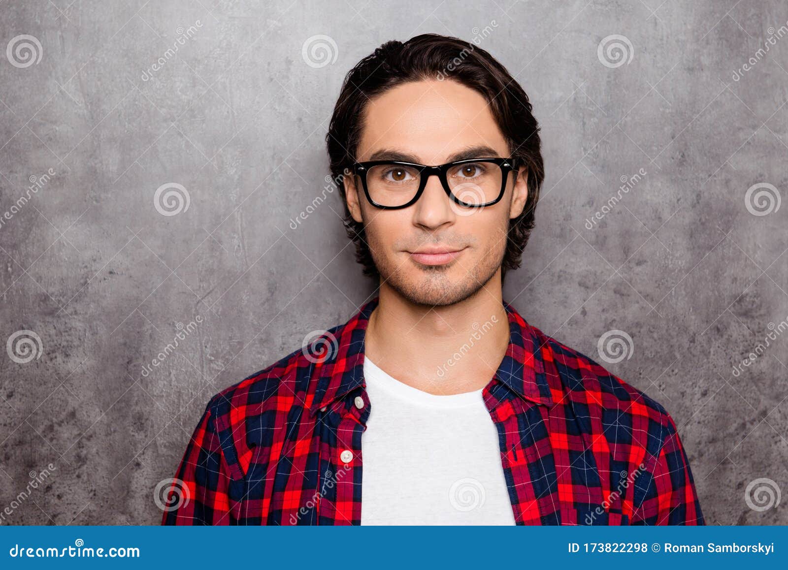 Portrait of Young Smiling Handsome Hispanic Man in Glasses Stock Photo ... Portrait of Young Smiling Handsome Hispanic Man in Glasses Stock Photo ...