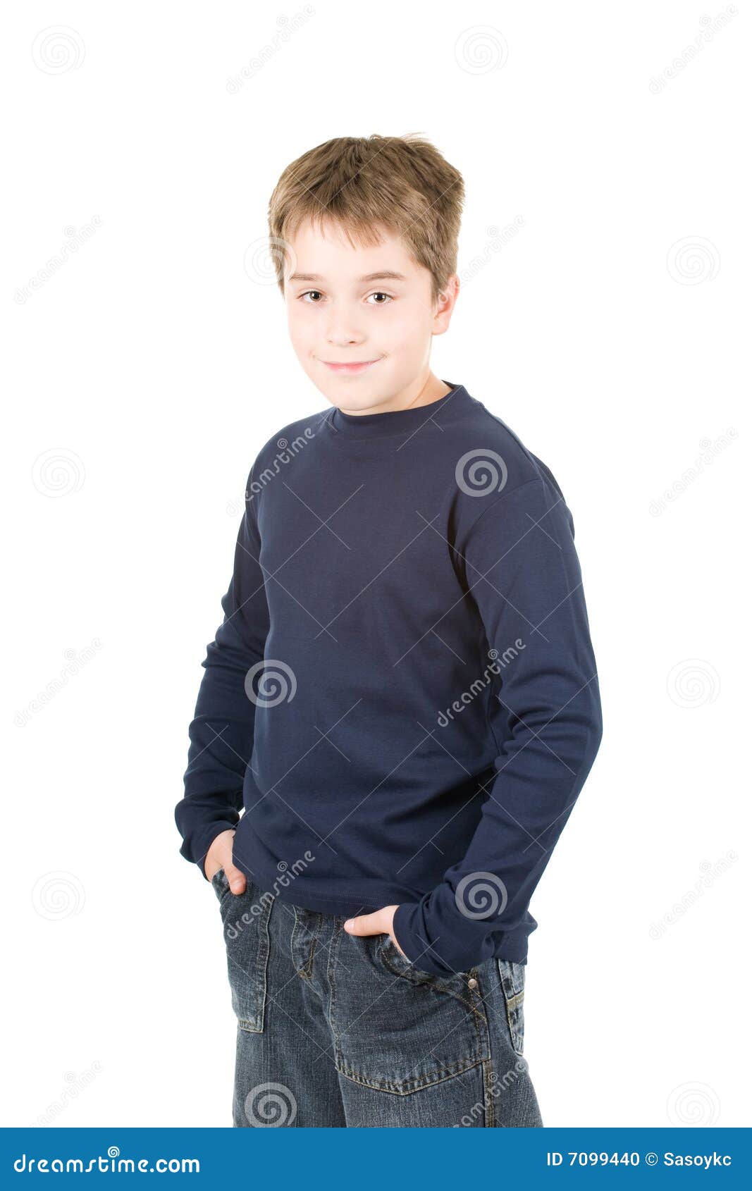 Portrait of Young Smiling Standing Boy Stock Photo - Image of child ...