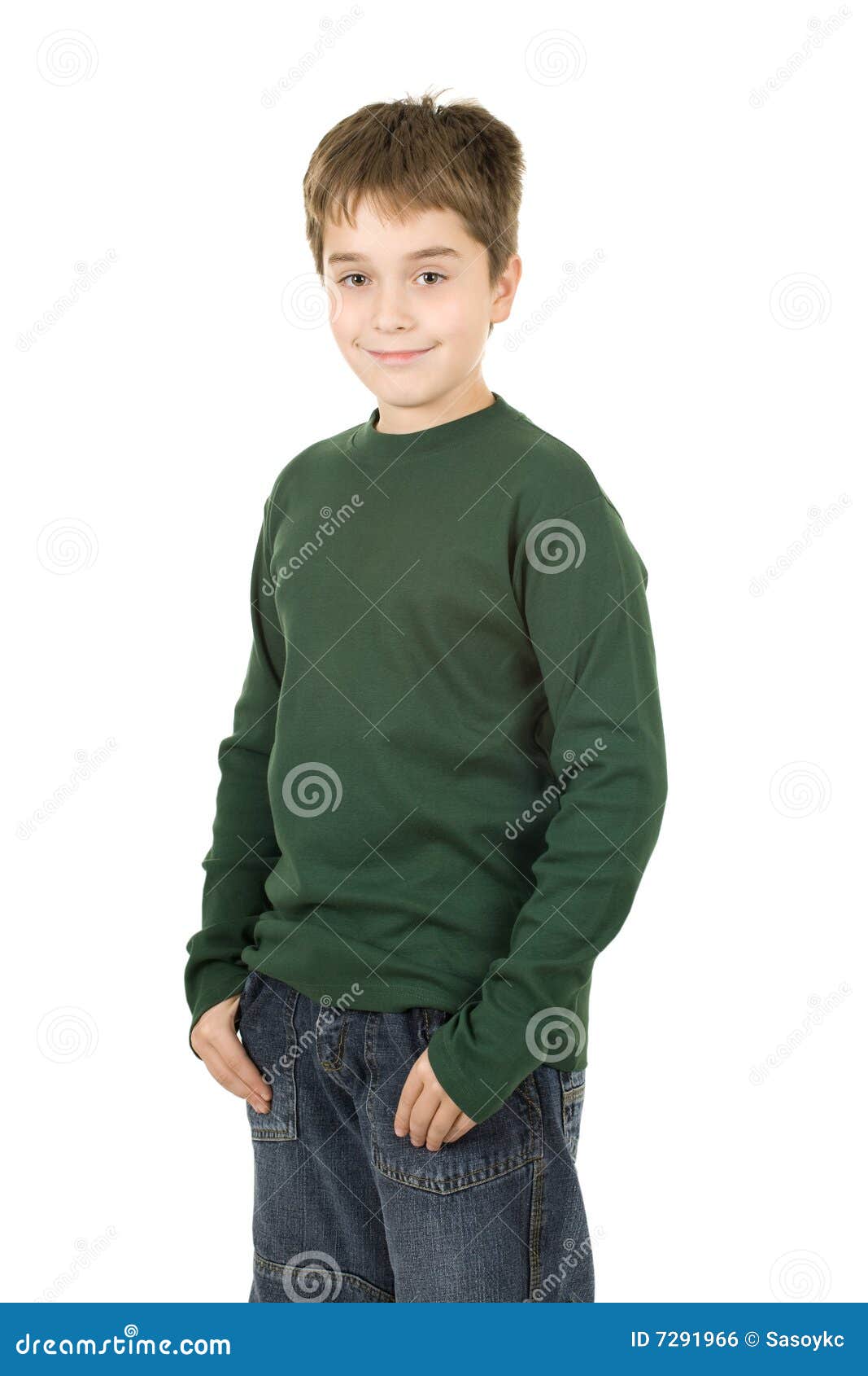 Portrait of Young Smiling Standing Boy Stock Photo - Image of face ...