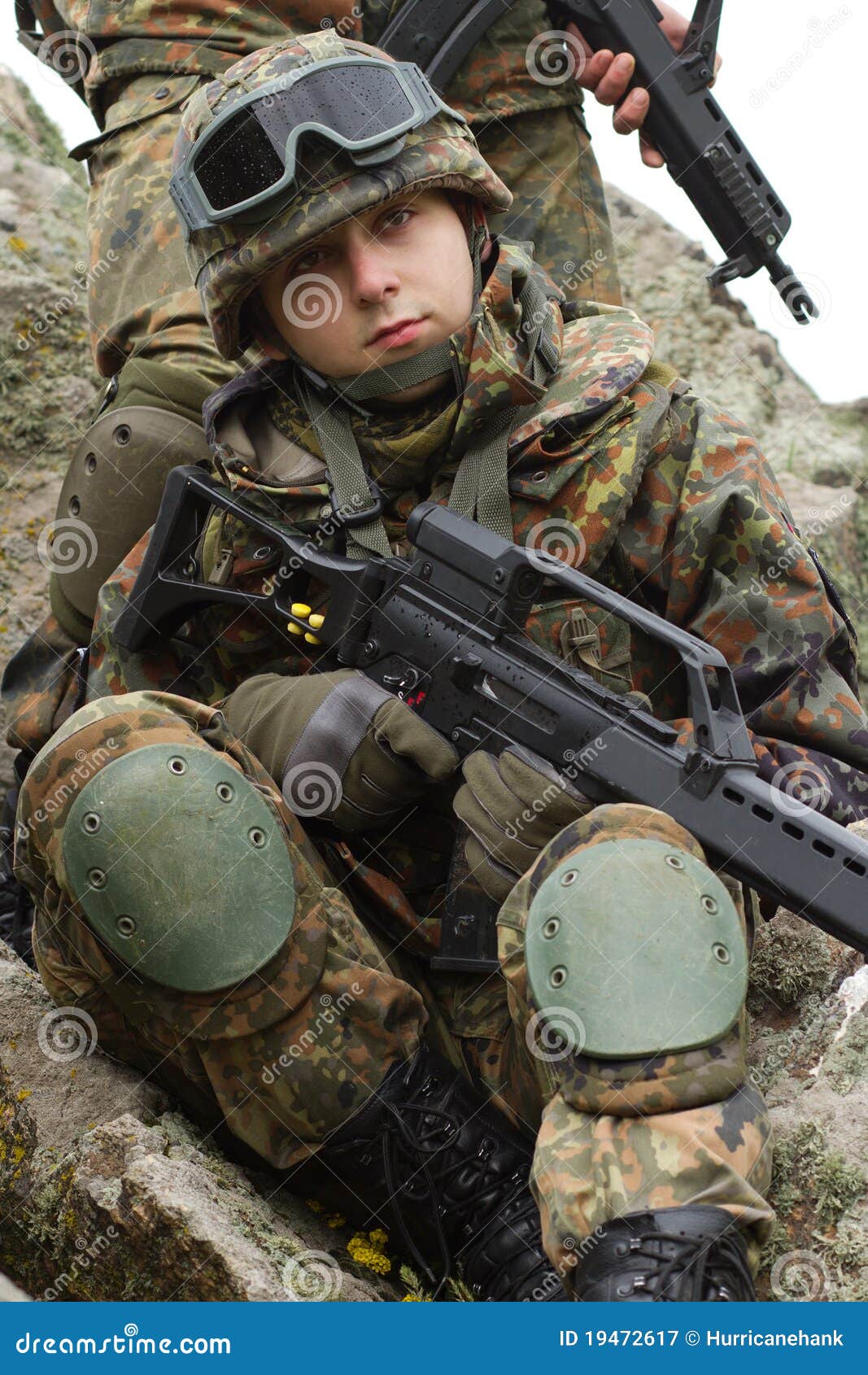 Portrait of Young Soldiers in Helmet Stock Image - Image of europe ...