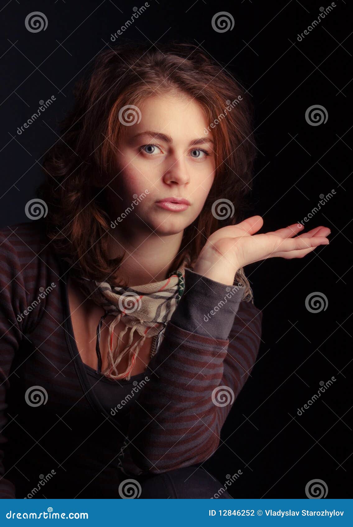 Portrait of Young Sorrowful Girl Stock Photo - Image of female, beauty ...