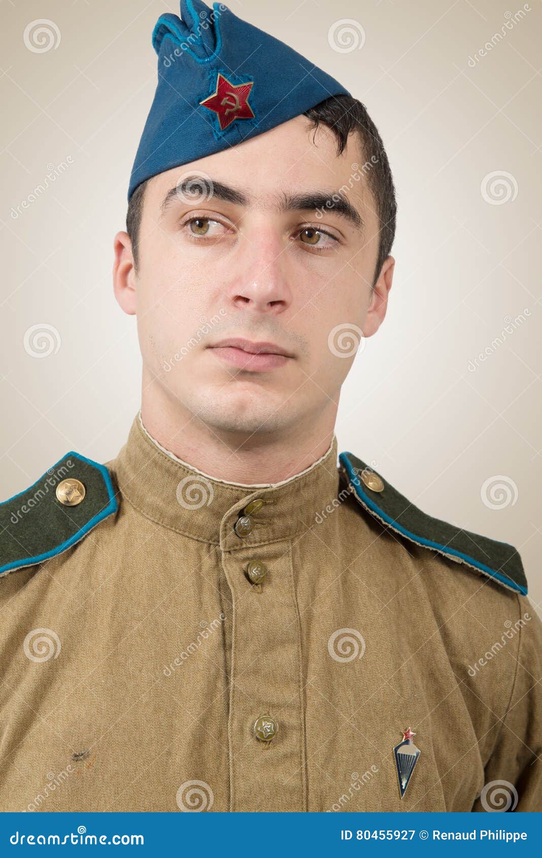 Portrait of a Young Soviet Soldier, Ww2 Stock Image - Image of army ...