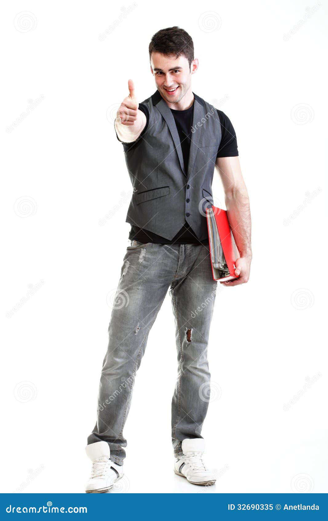 Portrait of Young, Successful, Happy Male Student Isolated Stock Image ... Portrait of Young, Successful, Happy Male Student Isolated Stock Image ...