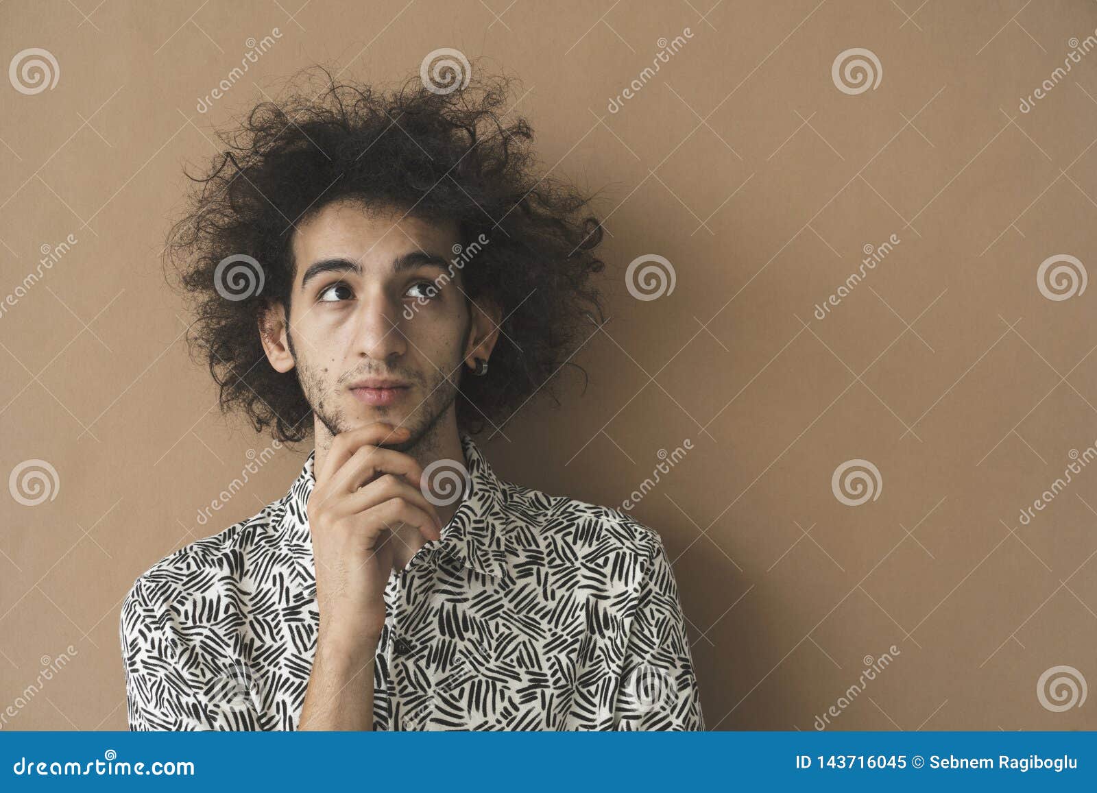 Portrait of Young Thinking Man Stock Image - Image of fashion, isolated ...