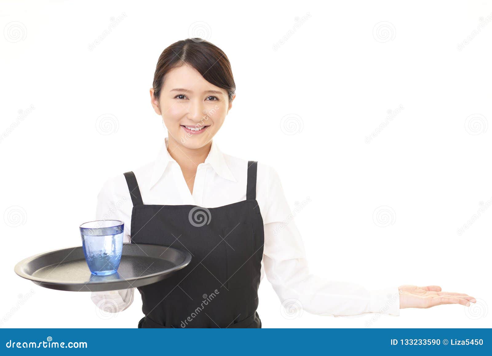 A smiling waitress stock photo. Image of beauty, communication - 133233590