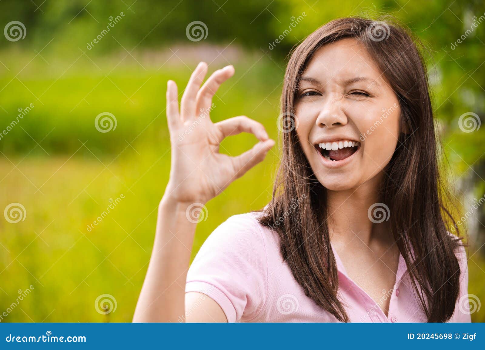 Portrait of Young Winking Woman Stock Photo - Image of emotions, nice ...