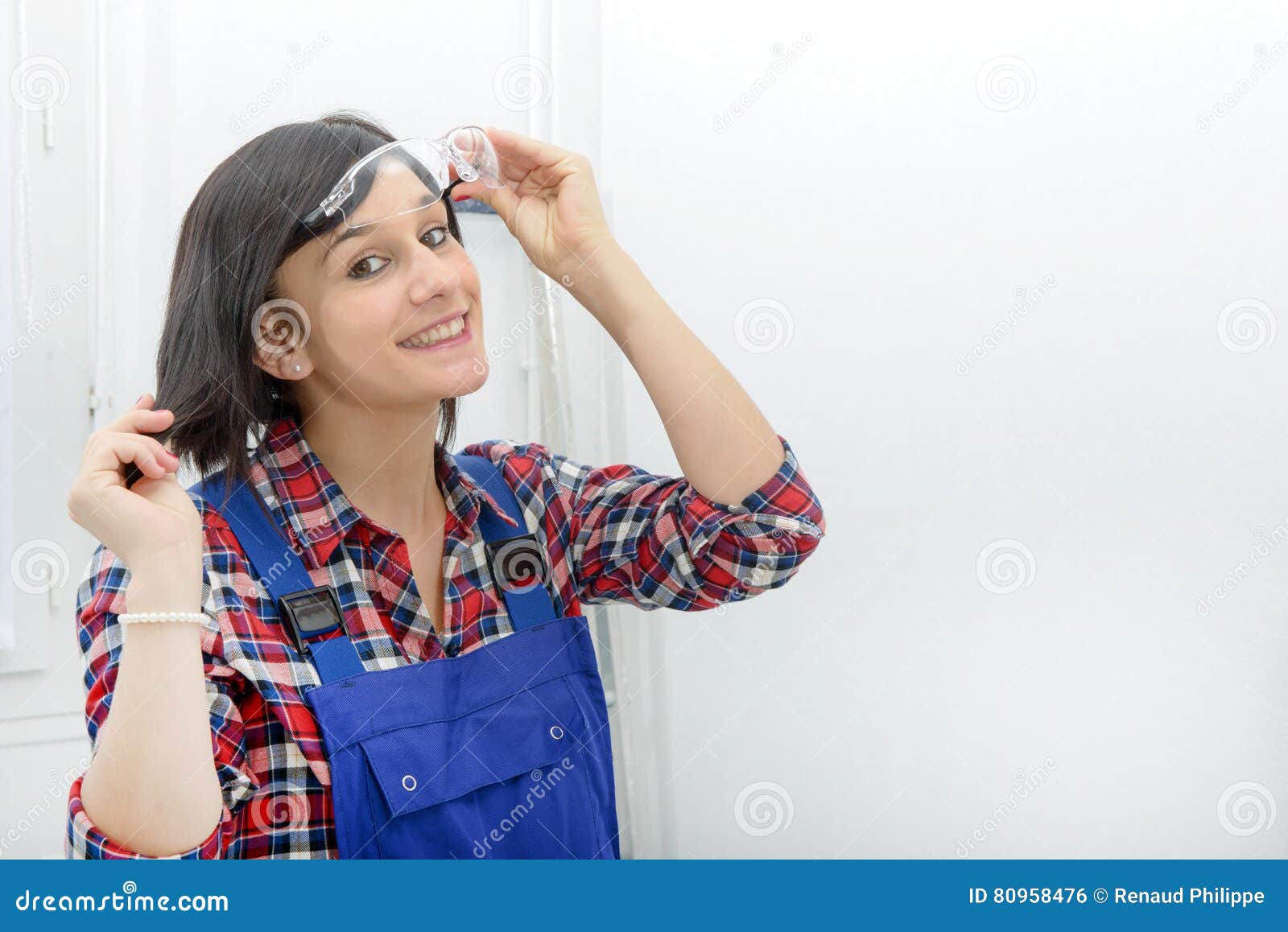 Portrait of Young Woman Apprentice Stock Photo - Image of industry ...