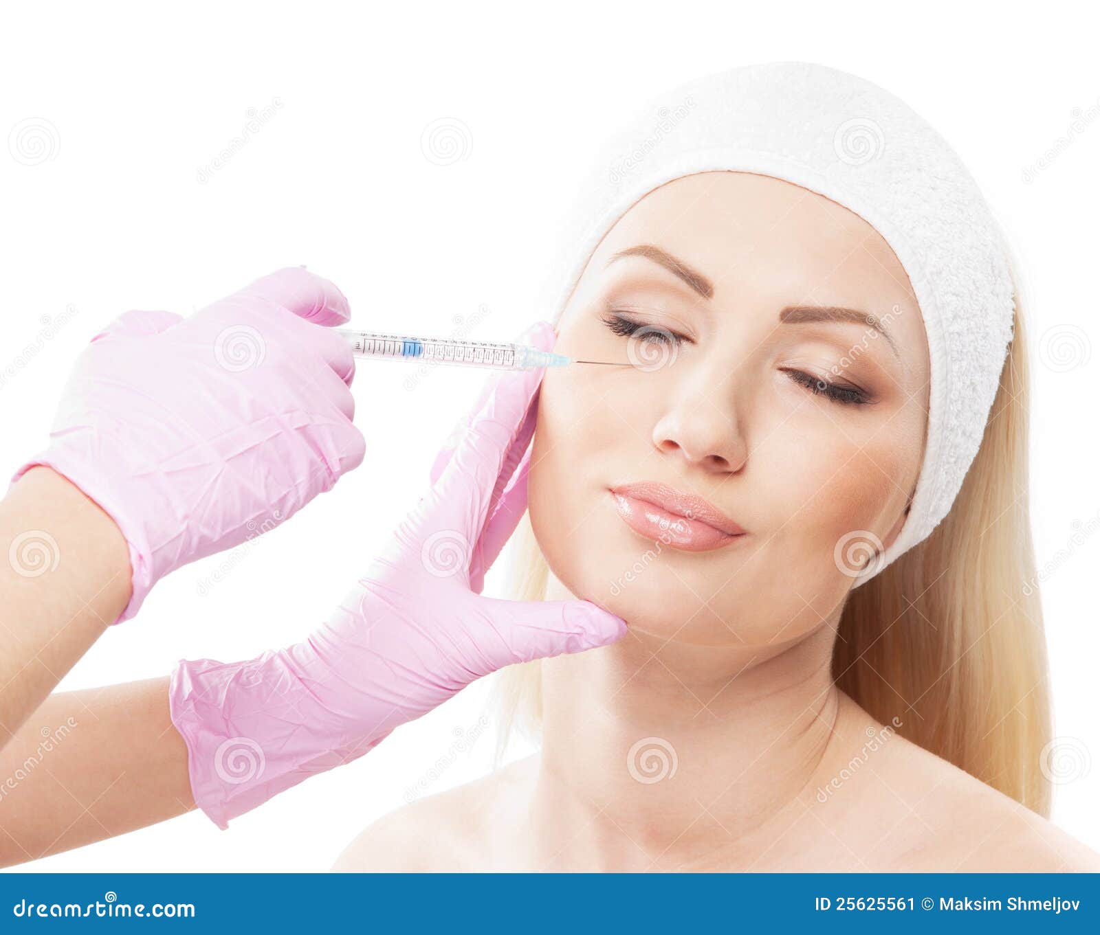 Portrait Of A Young Woman On A Botox Procedure Stock Image - Image ...