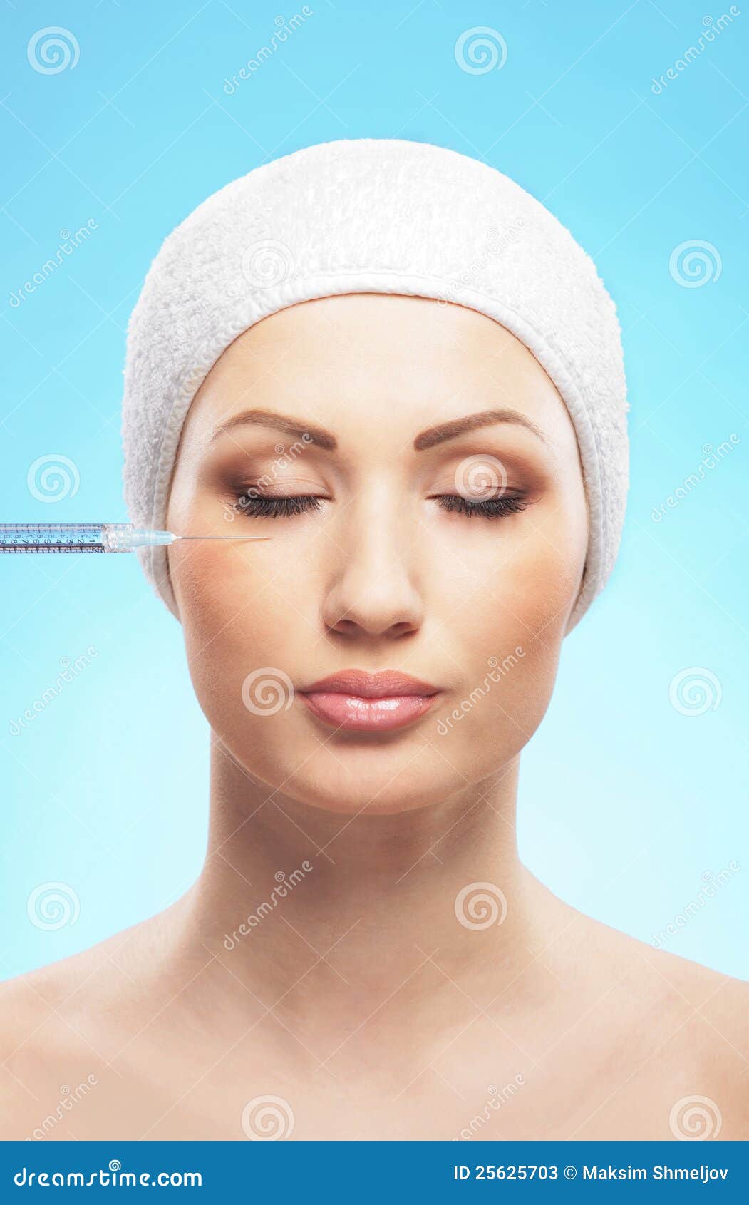 Portrait of a Young Woman on a Botox Procedure Stock Image - Image of ...