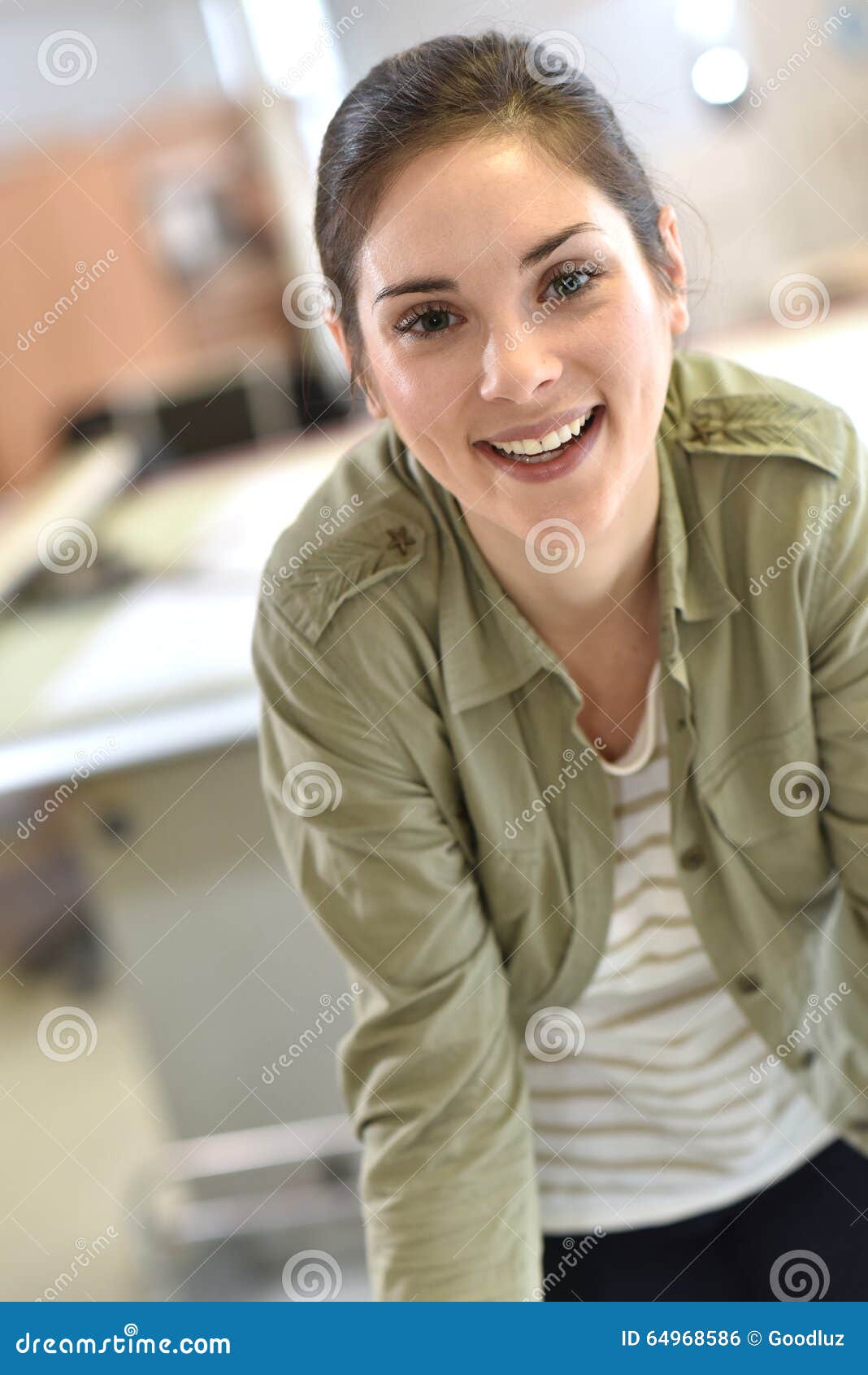 Portrait of Young Woman Designer at Office Stock Photo - Image of ...