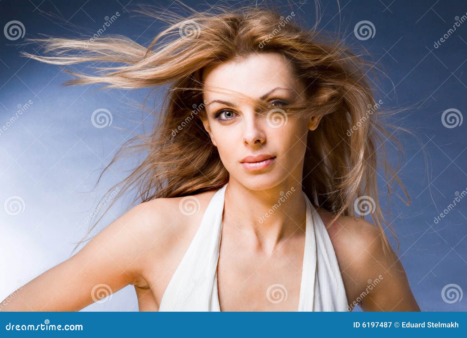 Portrait Young Woman Enjoying the Wind Stock Image - Image of look ...