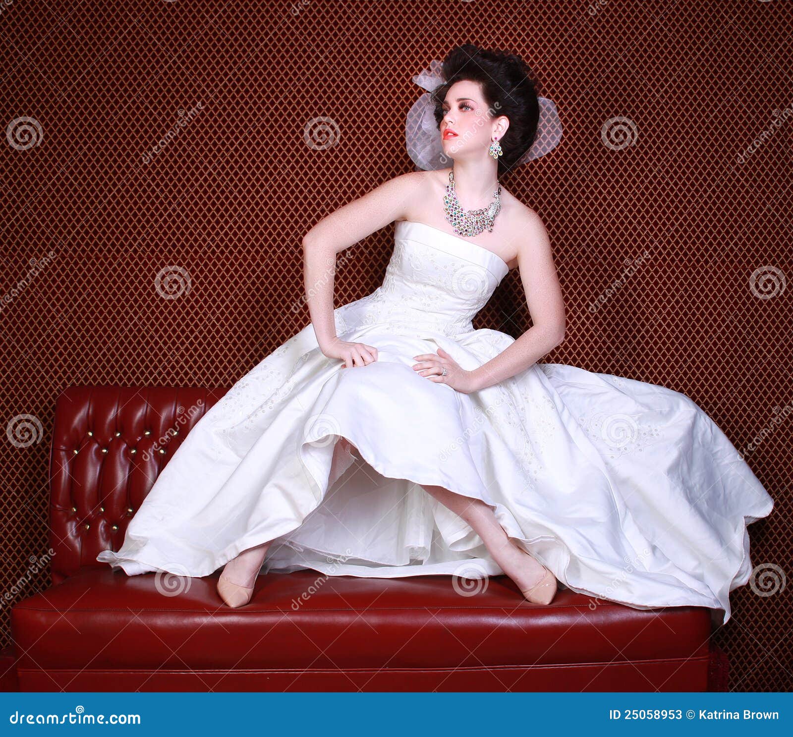 Portrait of a Young Woman Getting Married Stock Image - Image of ...