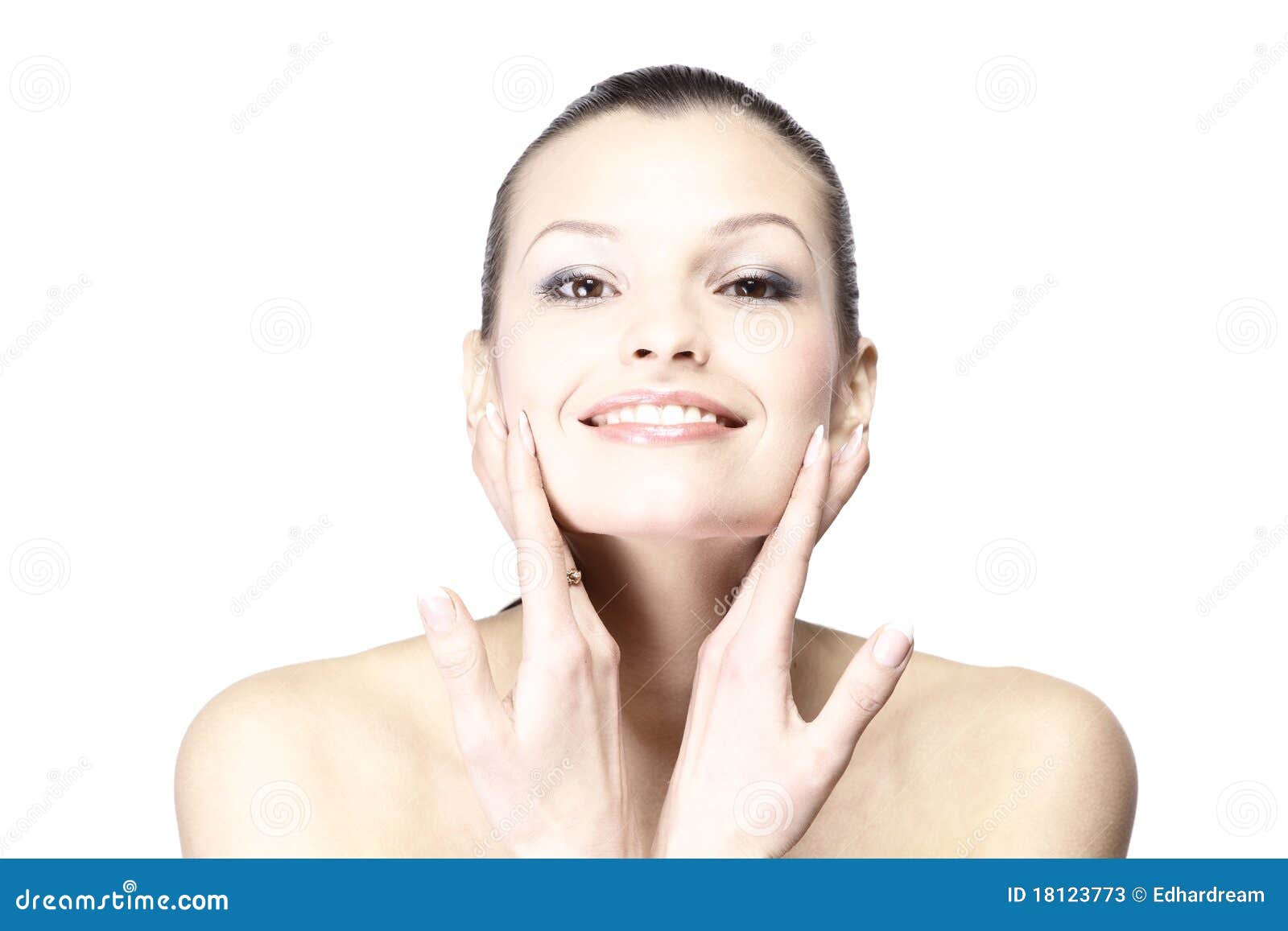 Portrait of Young Woman with Health Stock Image - Image of close, adult ...