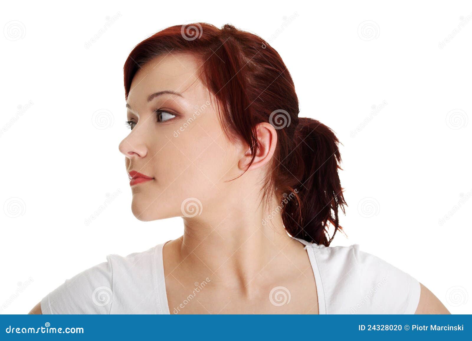 Portrait Of A Young Woman Looking Left Stock Photo - Image: 24328020