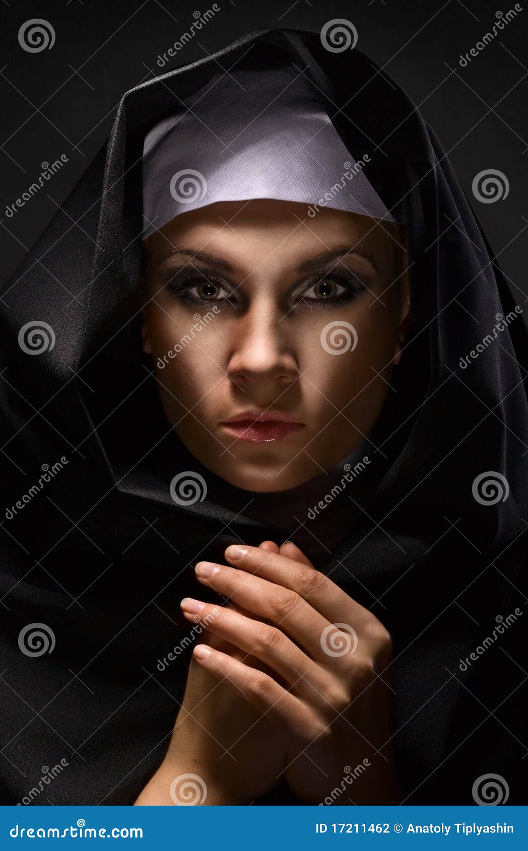 Portrait of a Young Woman Nun Stock Photo - Image of beautiful, vogue ...