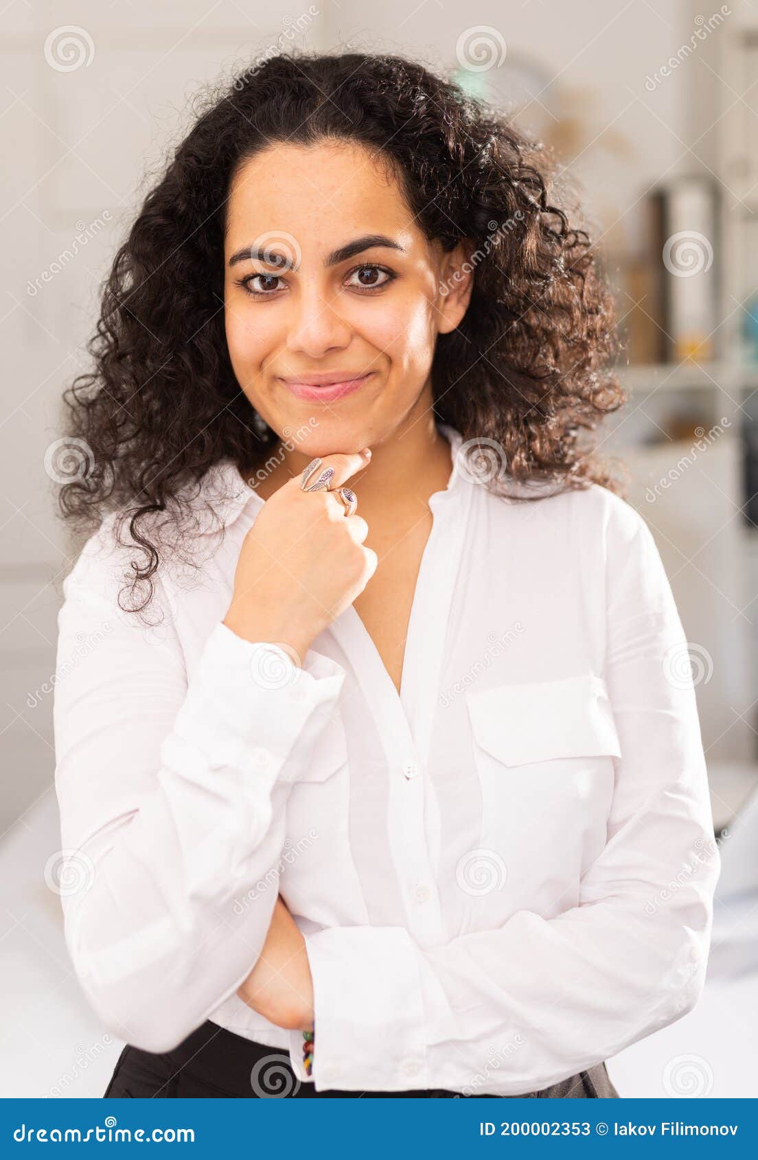 Portrait of Young Woman Office Worker Stock Image - Image of lifestyle ...