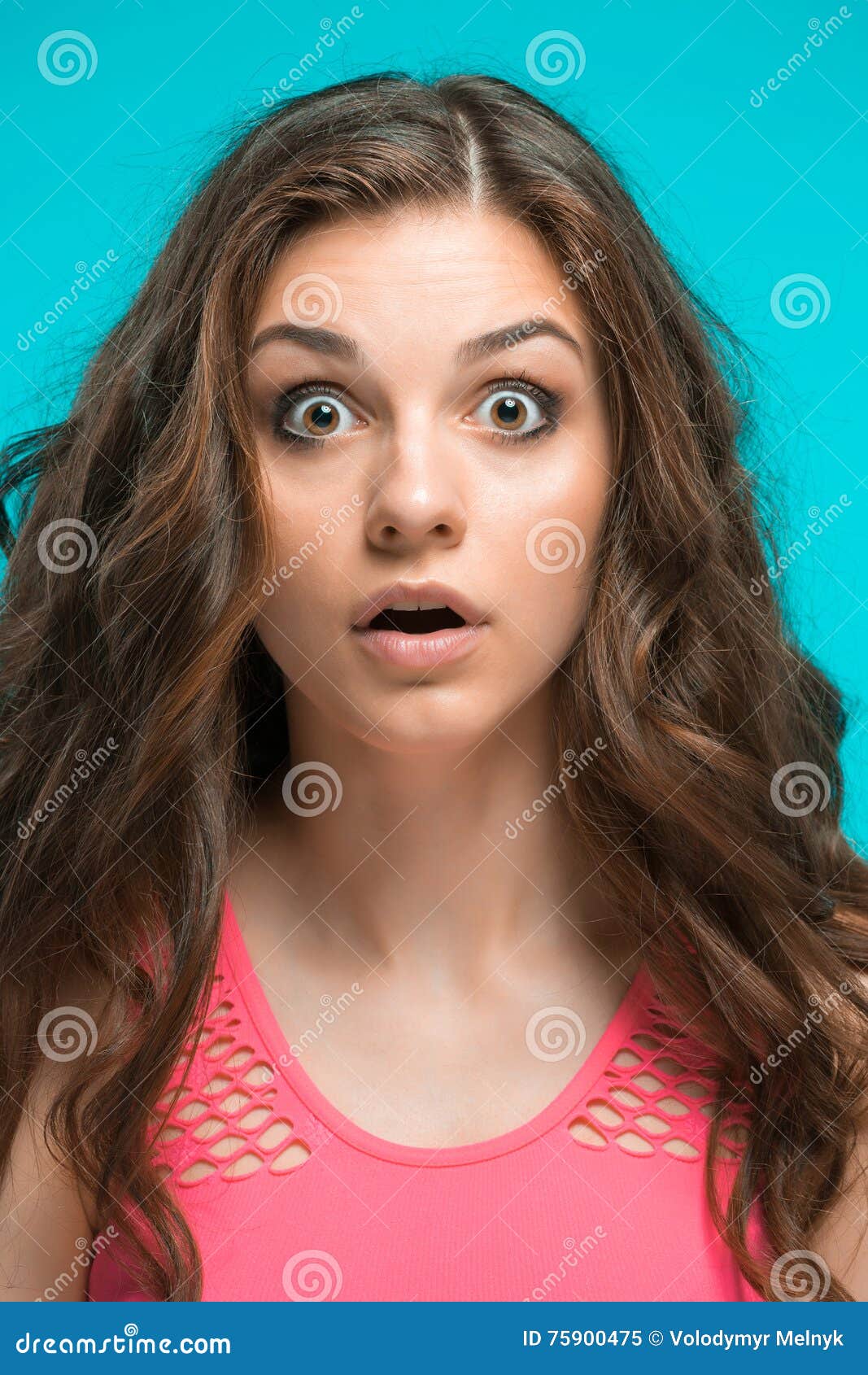 Portrait of Young Woman with Shocked Facial Expression Stock Image ... Portrait of Young Woman with Shocked Facial Expression Stock Image ...