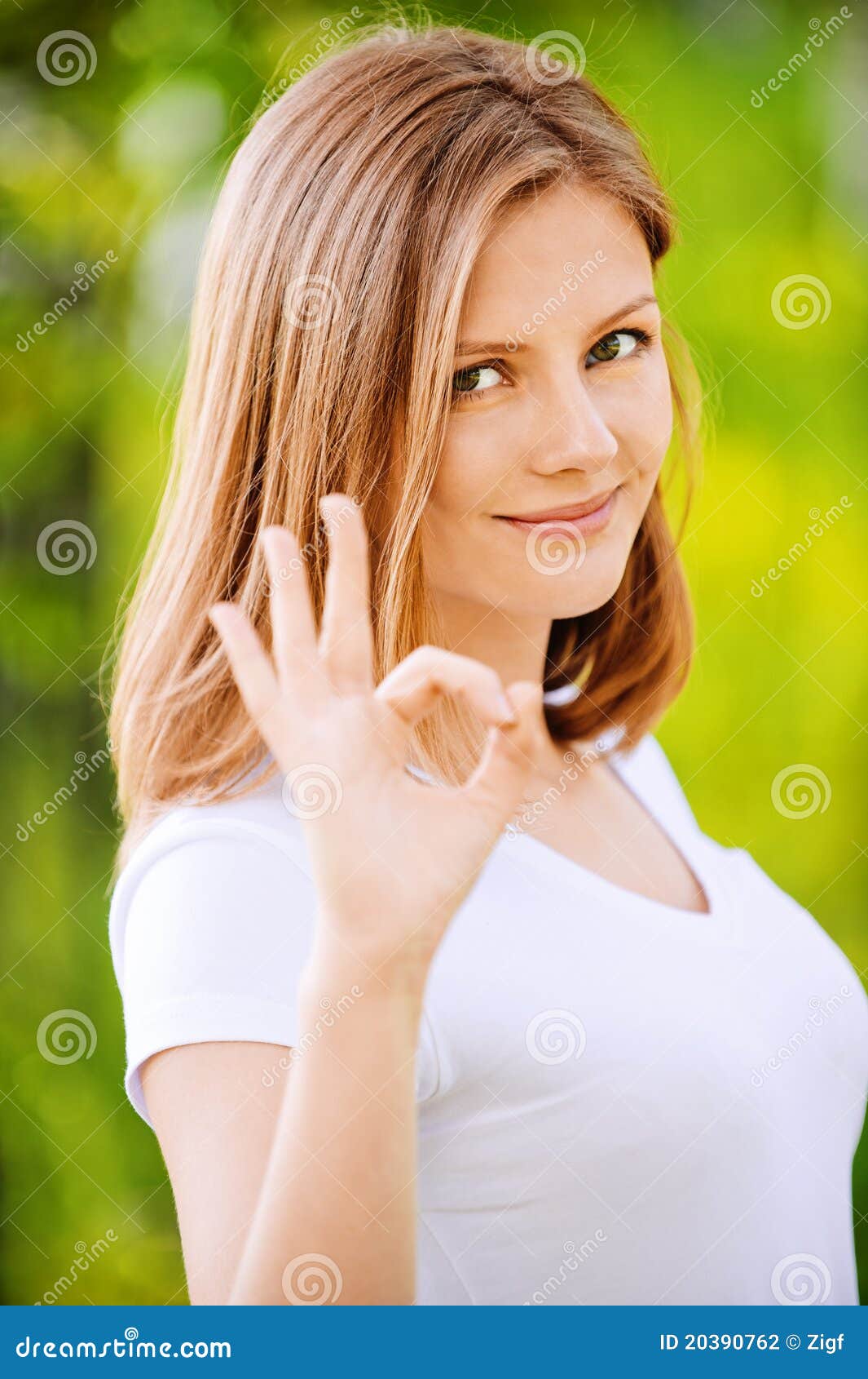 Portrait of Young Woman Showing Stock Photo - Image of fascinating ...