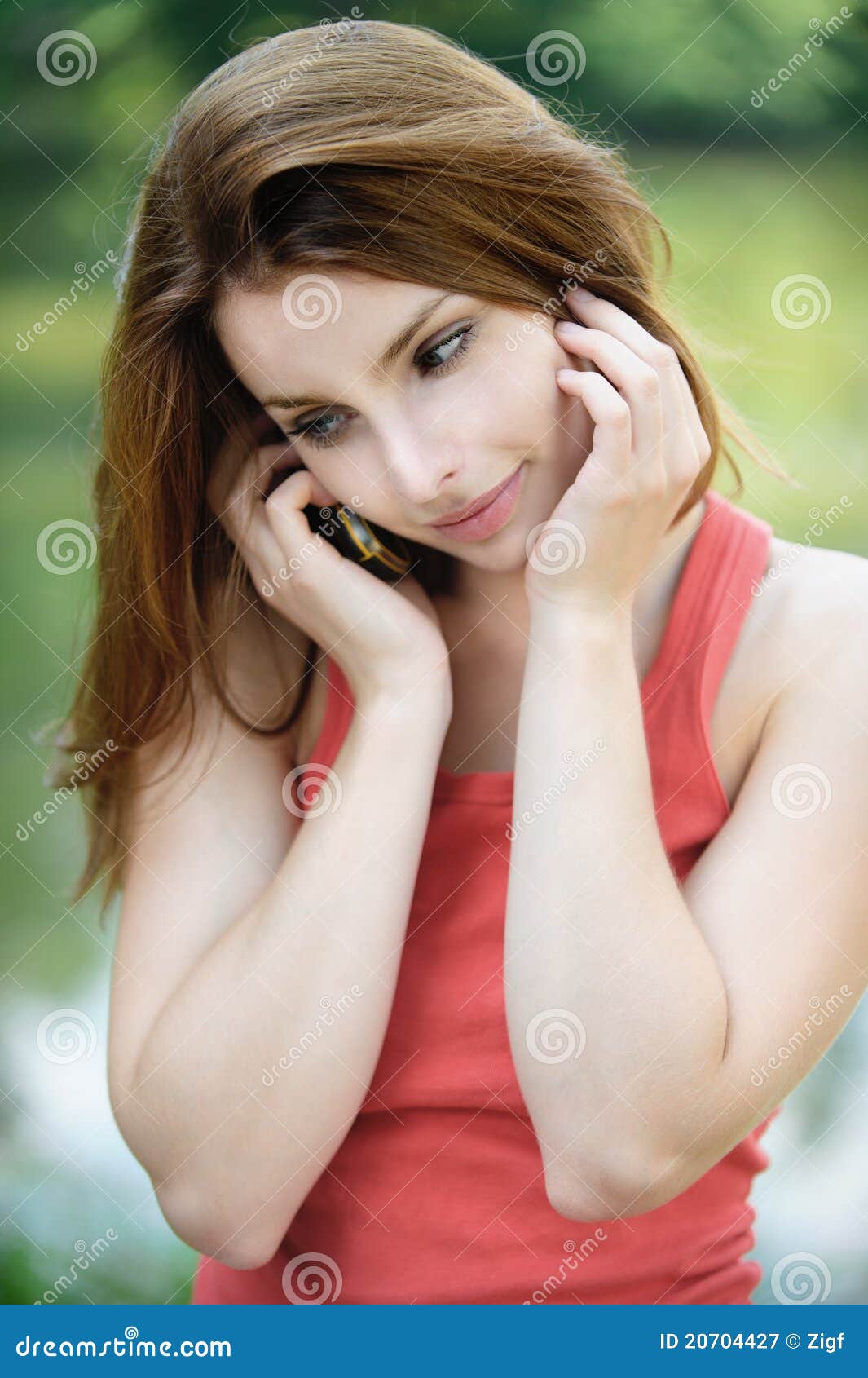 Portrait of Young Woman Speaking on Stock Image - Image of girl, bright ...