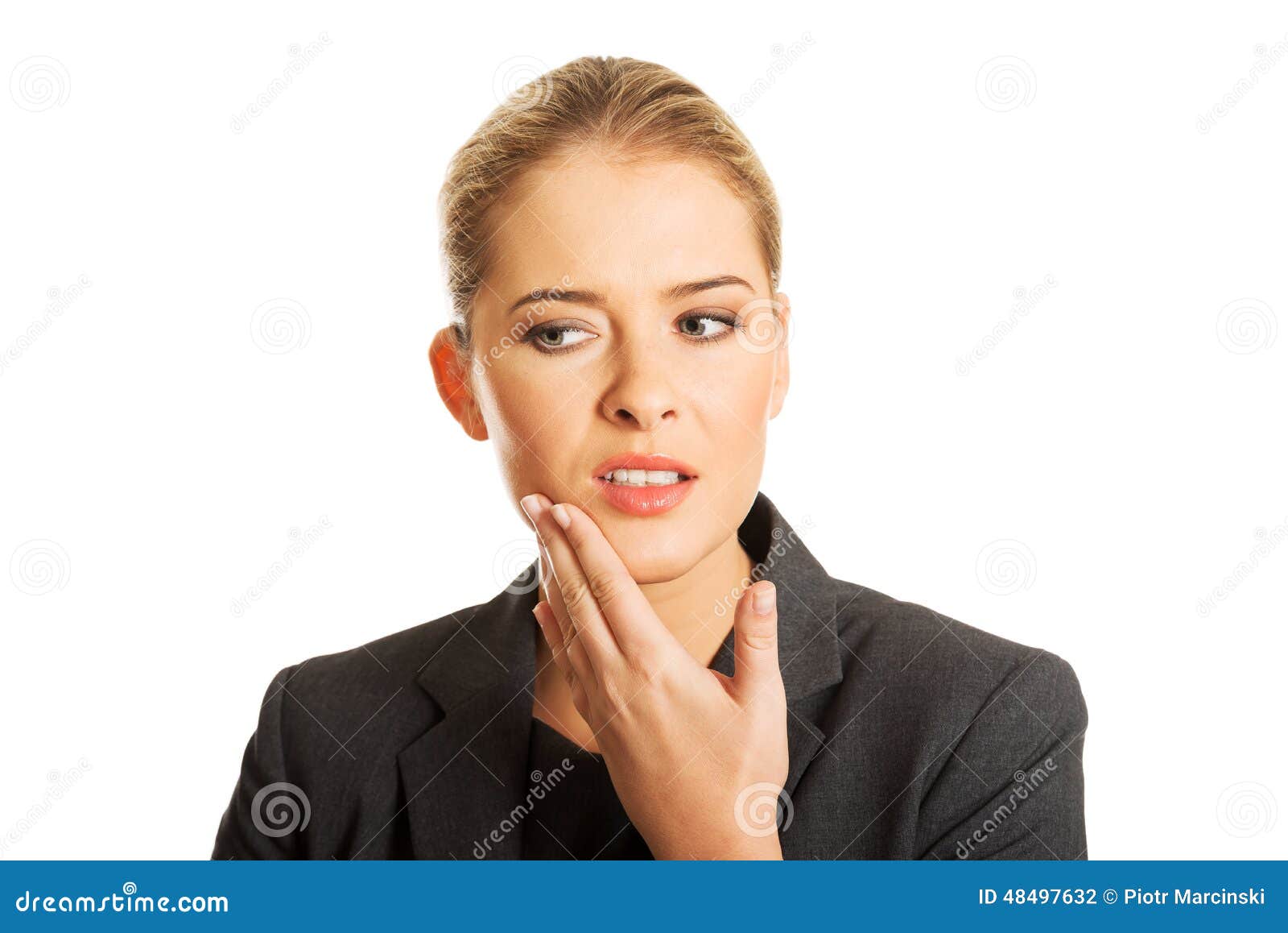 Portrait of Young Woman with Toothache Stock Photo - Image of facial ...
