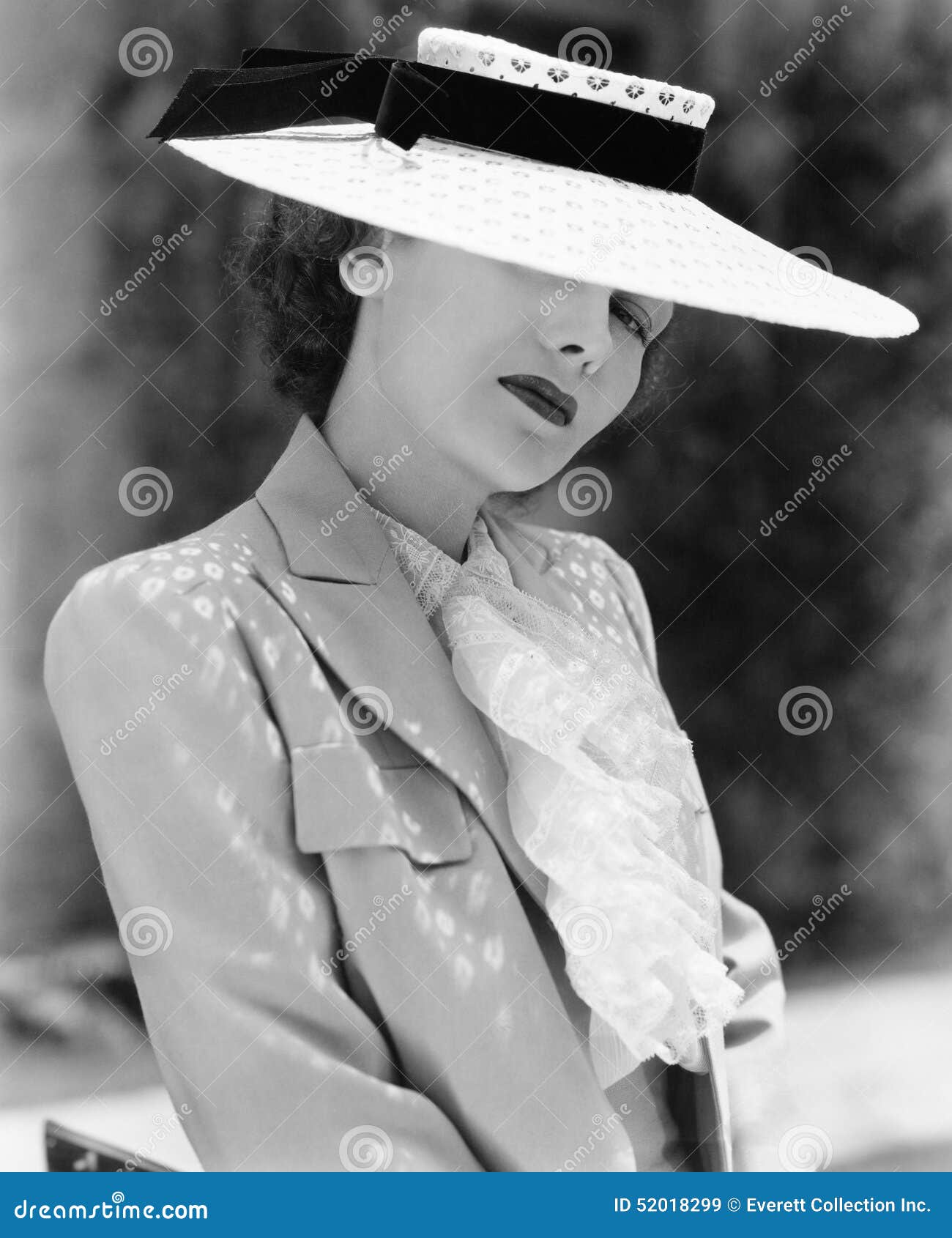 Portrait of a Young Woman Wearing a Hat Stock Image - Image of closeup ...