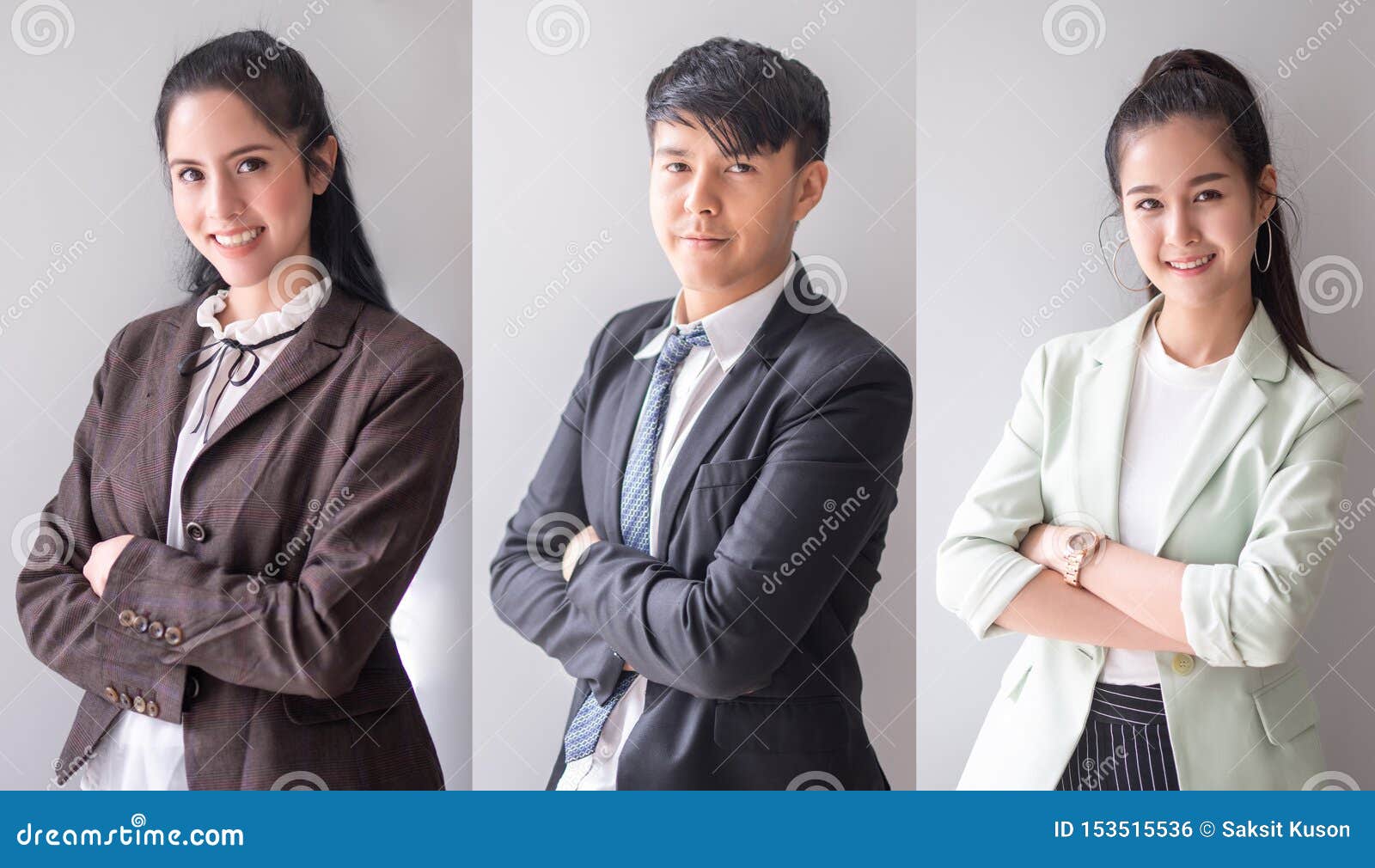 Portraits Asian Business People. Stock Photo - Image of office ...