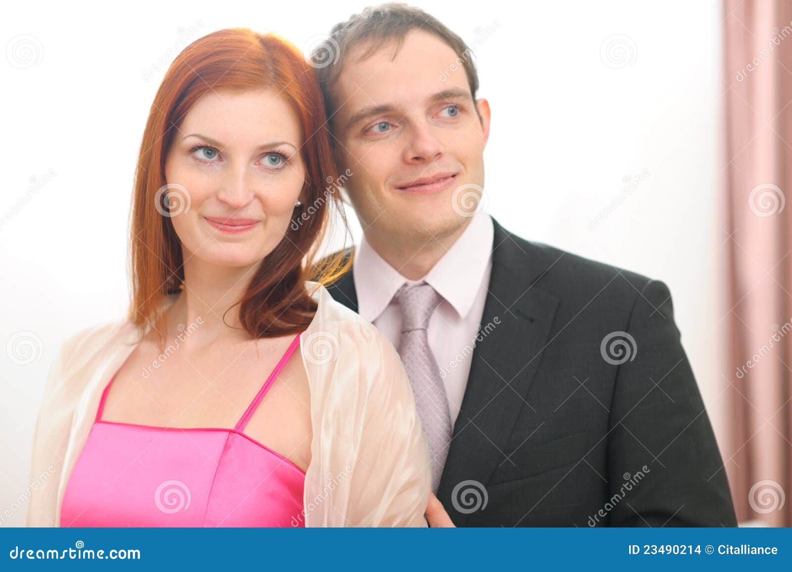 Portraits of Formally Dressed Couple Stock Photo - Image of people ...