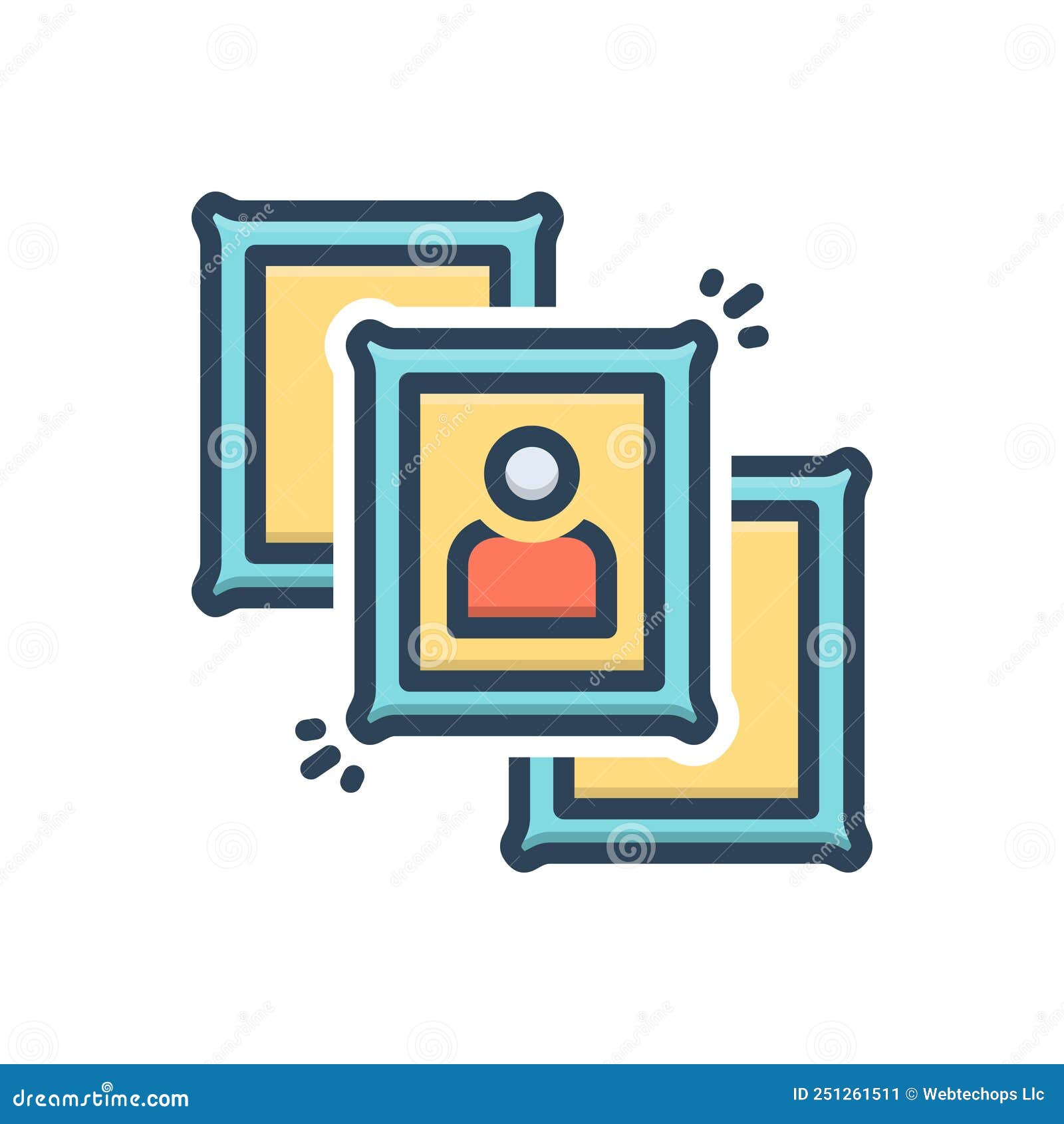 Color Illustration Icon for Portraits, Painting and Picture Stock ...