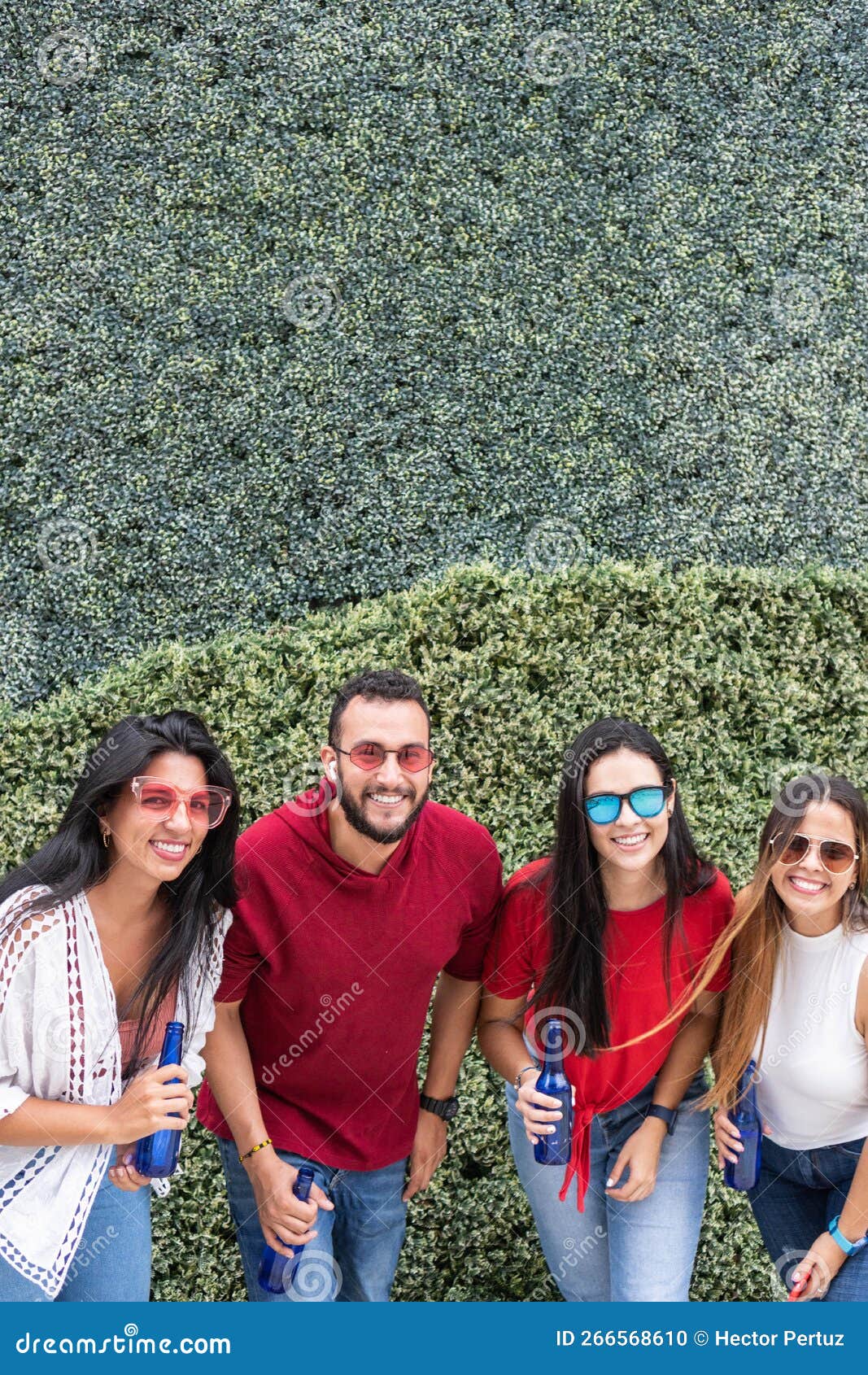 Portraits of Latino Friends Having Fun in the Outdoors Stock Photo ...