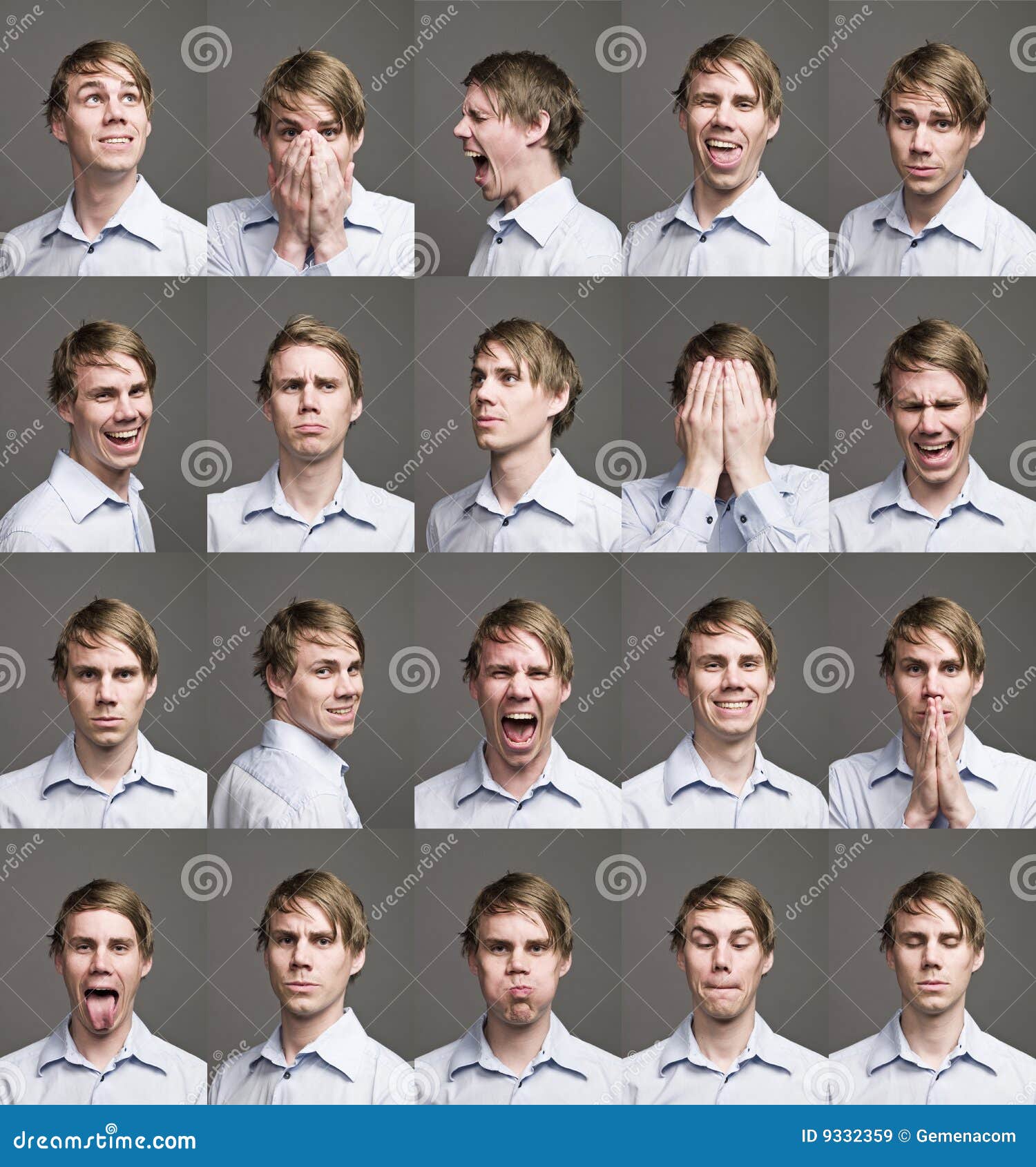 Portraits of a man stock image. Image of human, expression - 9332359