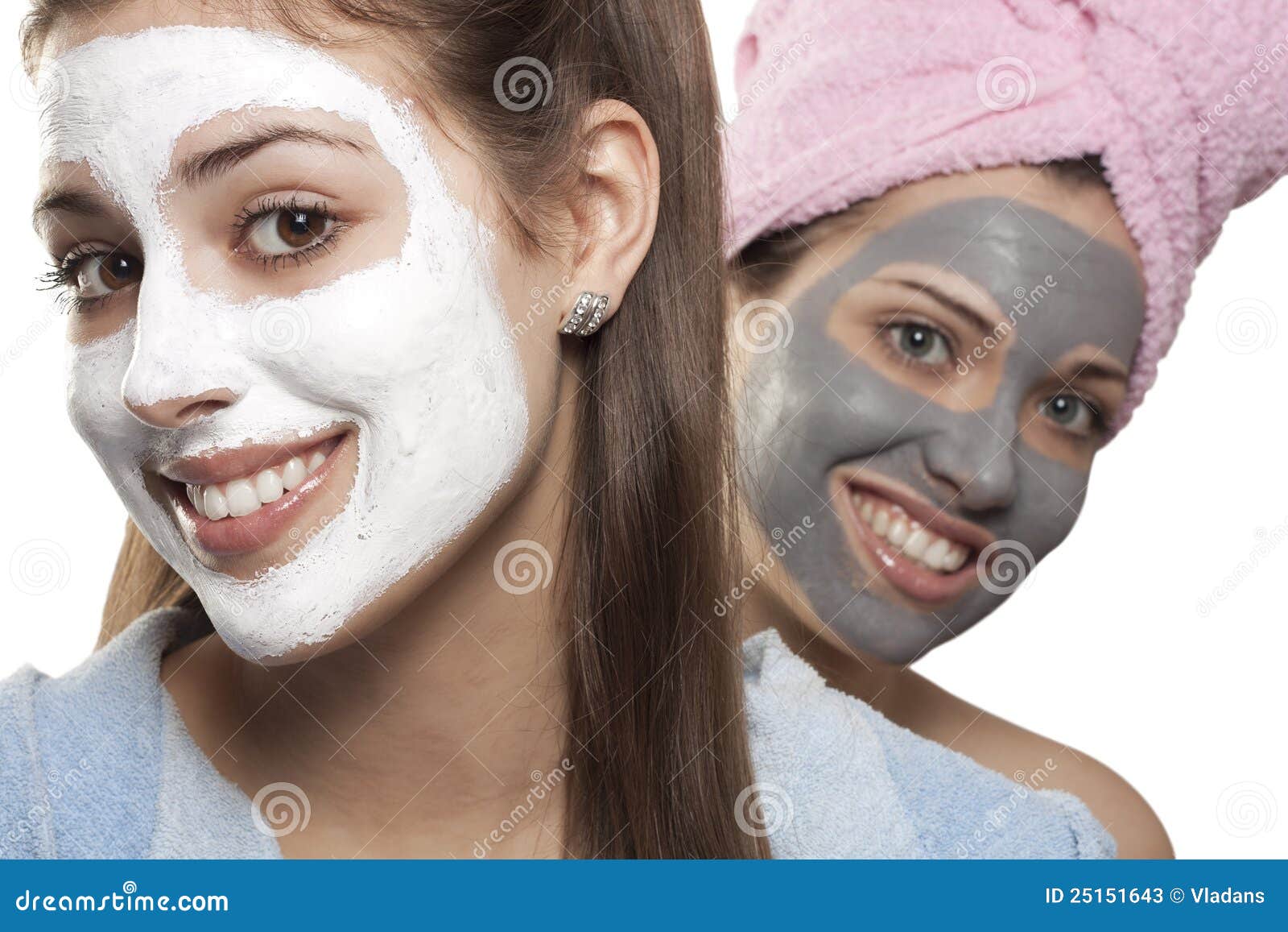 Portraits with masks stock image. Image of cheerful, cream - 25151643