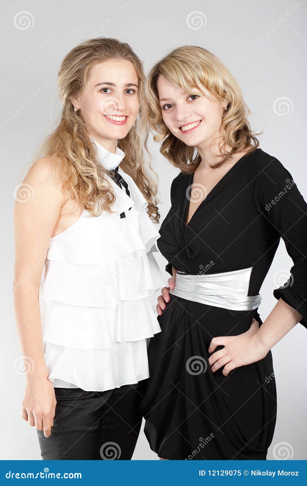 Portraits of Two Beautiful Girls Stock Image - Image of face, happiness ...