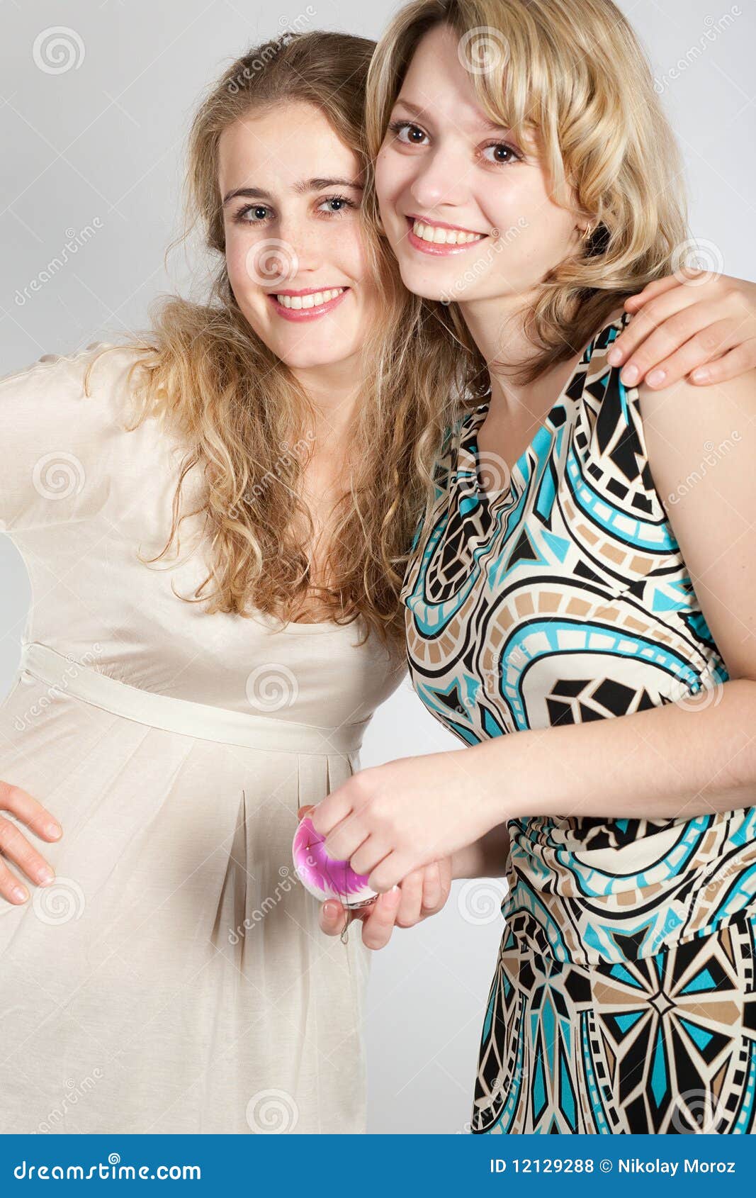 Portraits of Two Beautiful Girls Stock Photo - Image of cute, beautiful ...