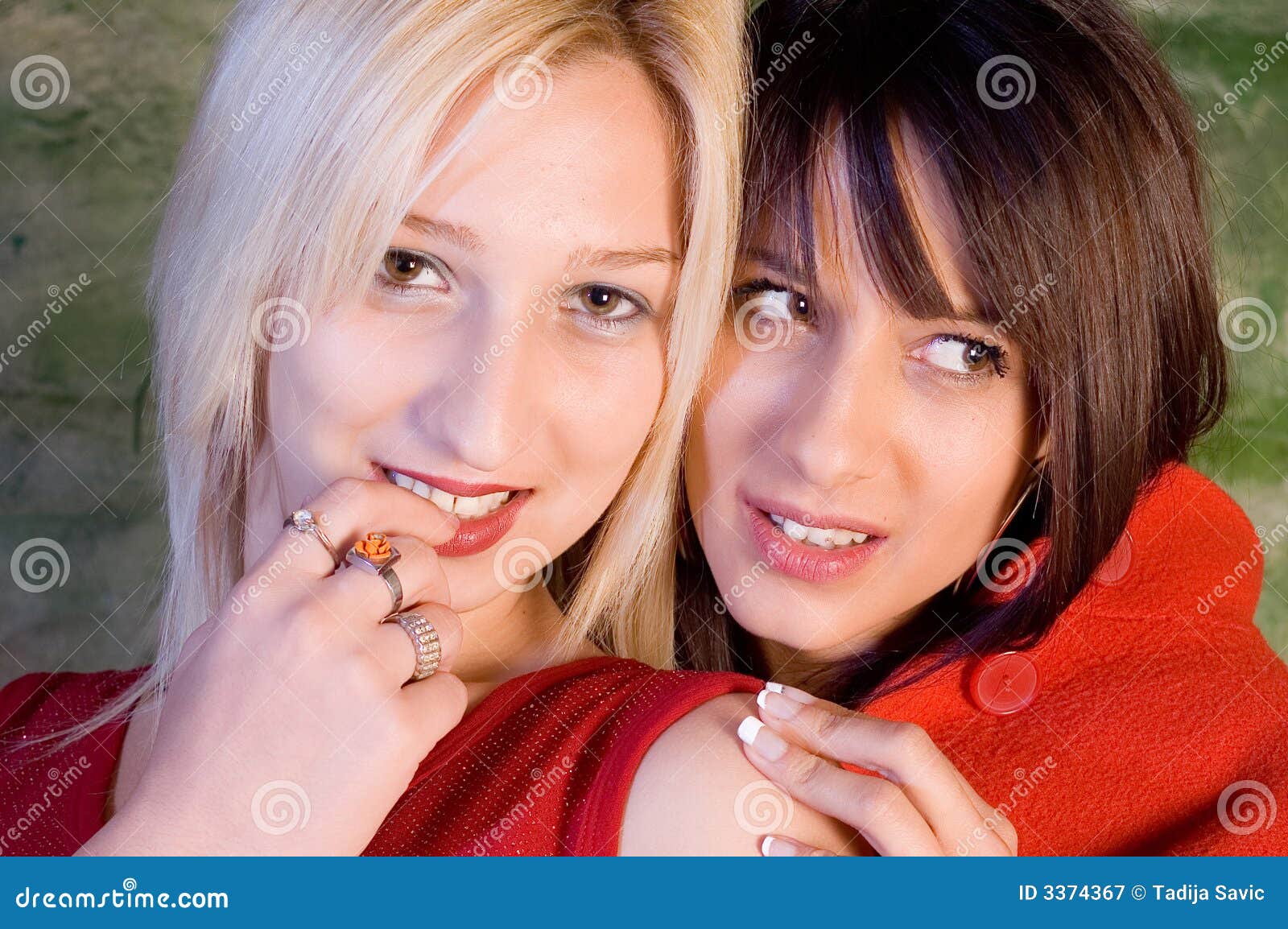 Portraits two women stock image. Image of cheerful, pretty - 3374367