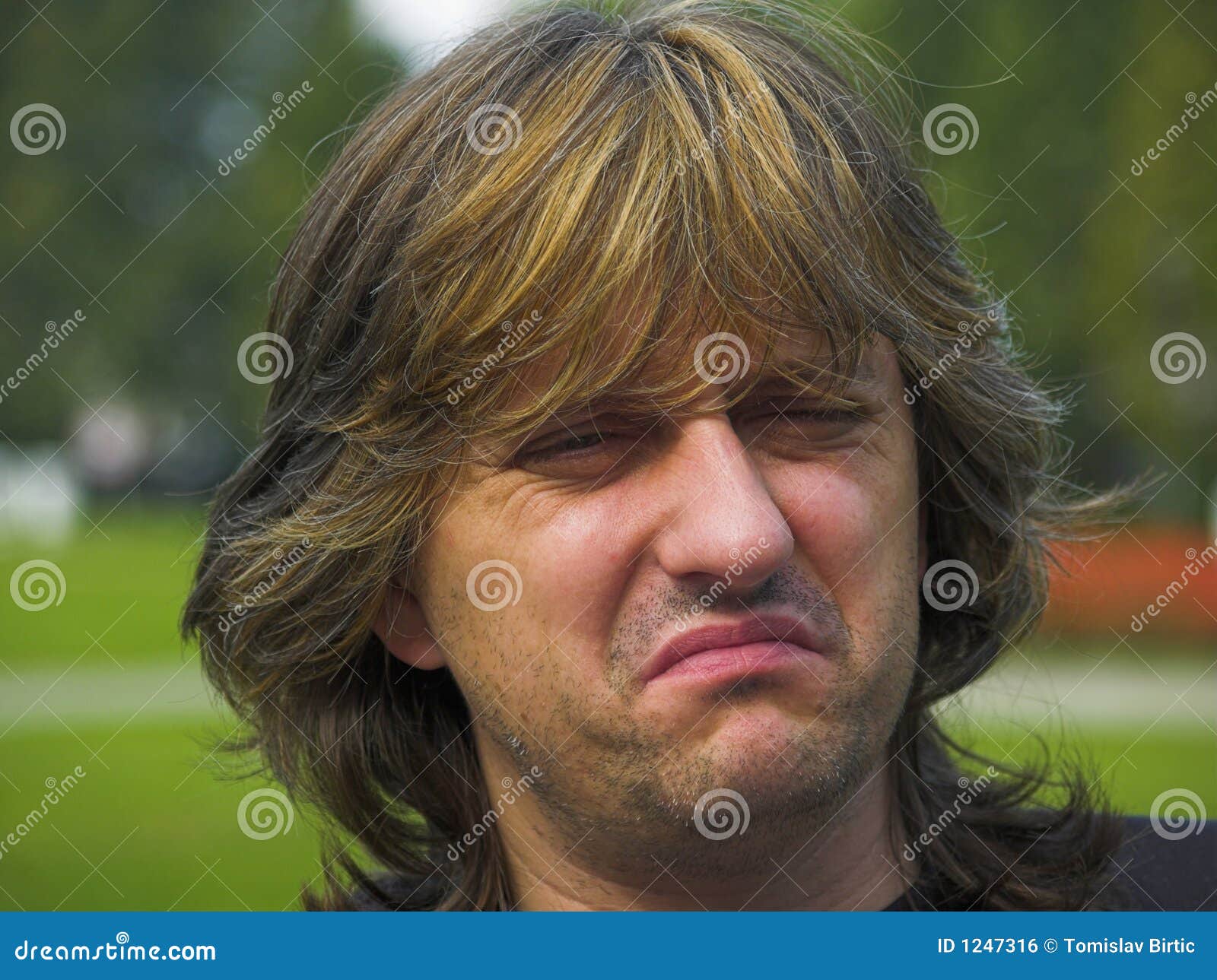 Portray of Unconvinced Man stock photo. Image of blurred - 1247316