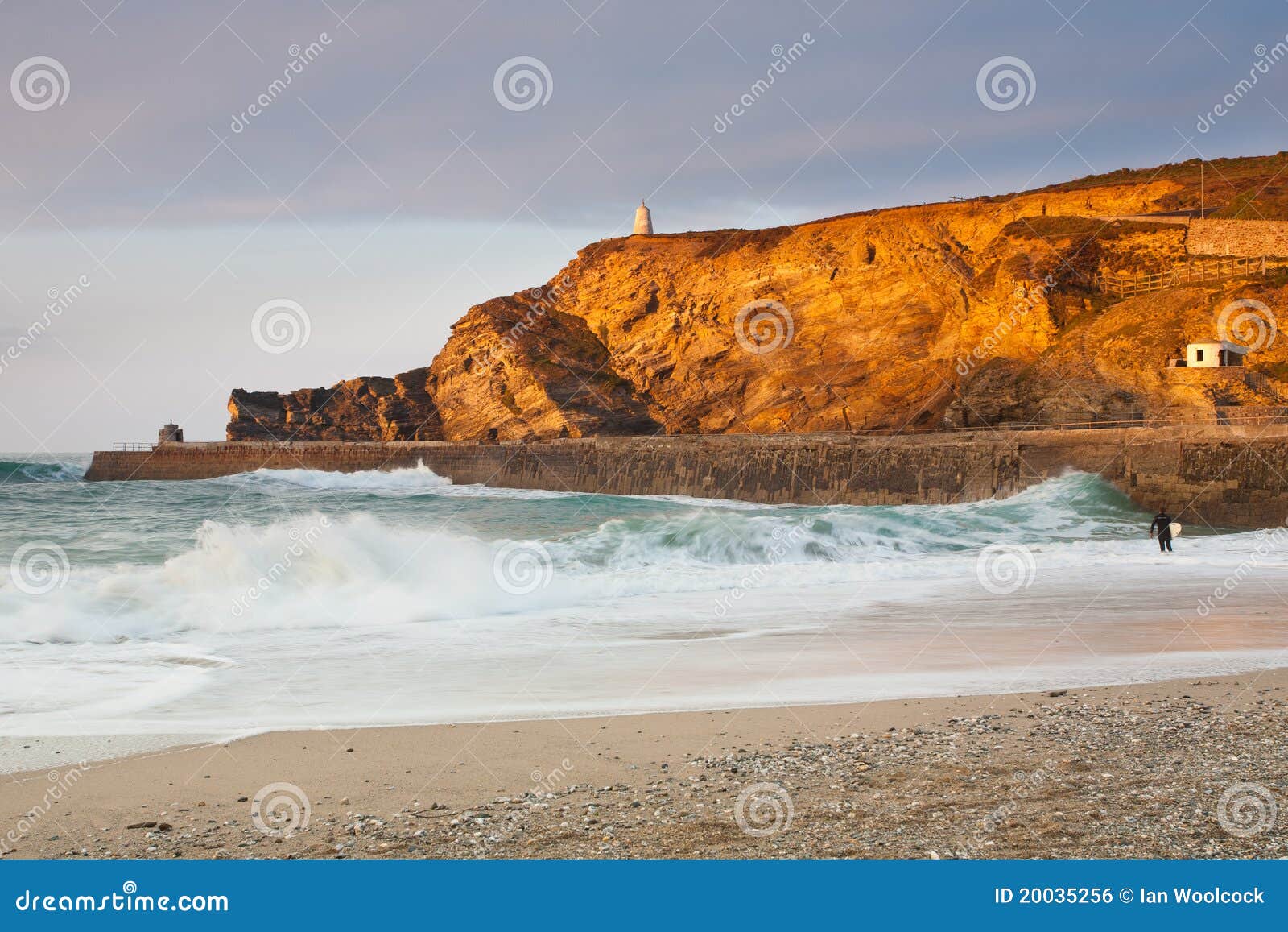 Portreath stock photo. Image of dusk, england, scenic - 20035256